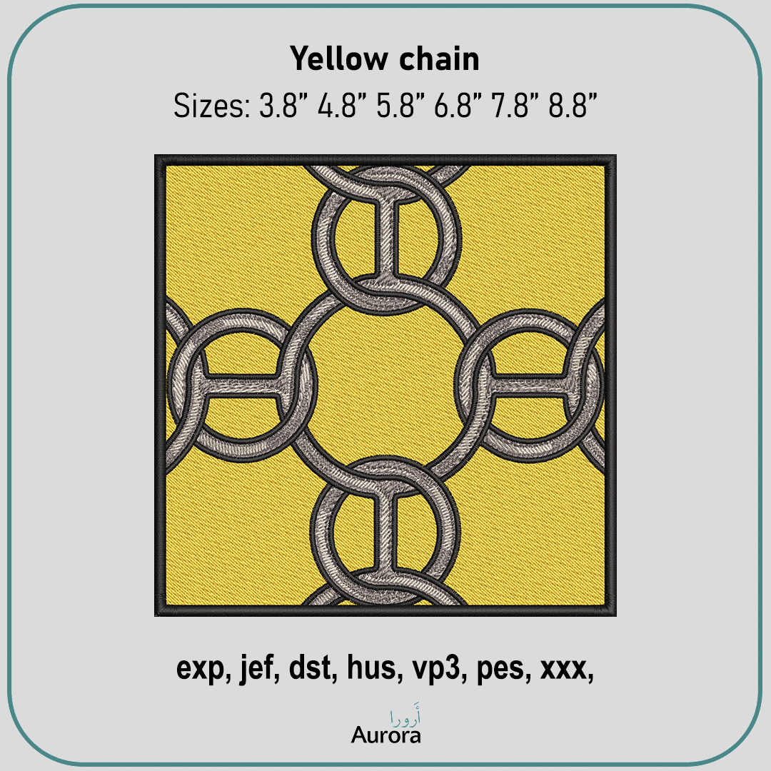 Yellow chain Embroidery Design, chain Embroidery Designs, Em | Inspire ...