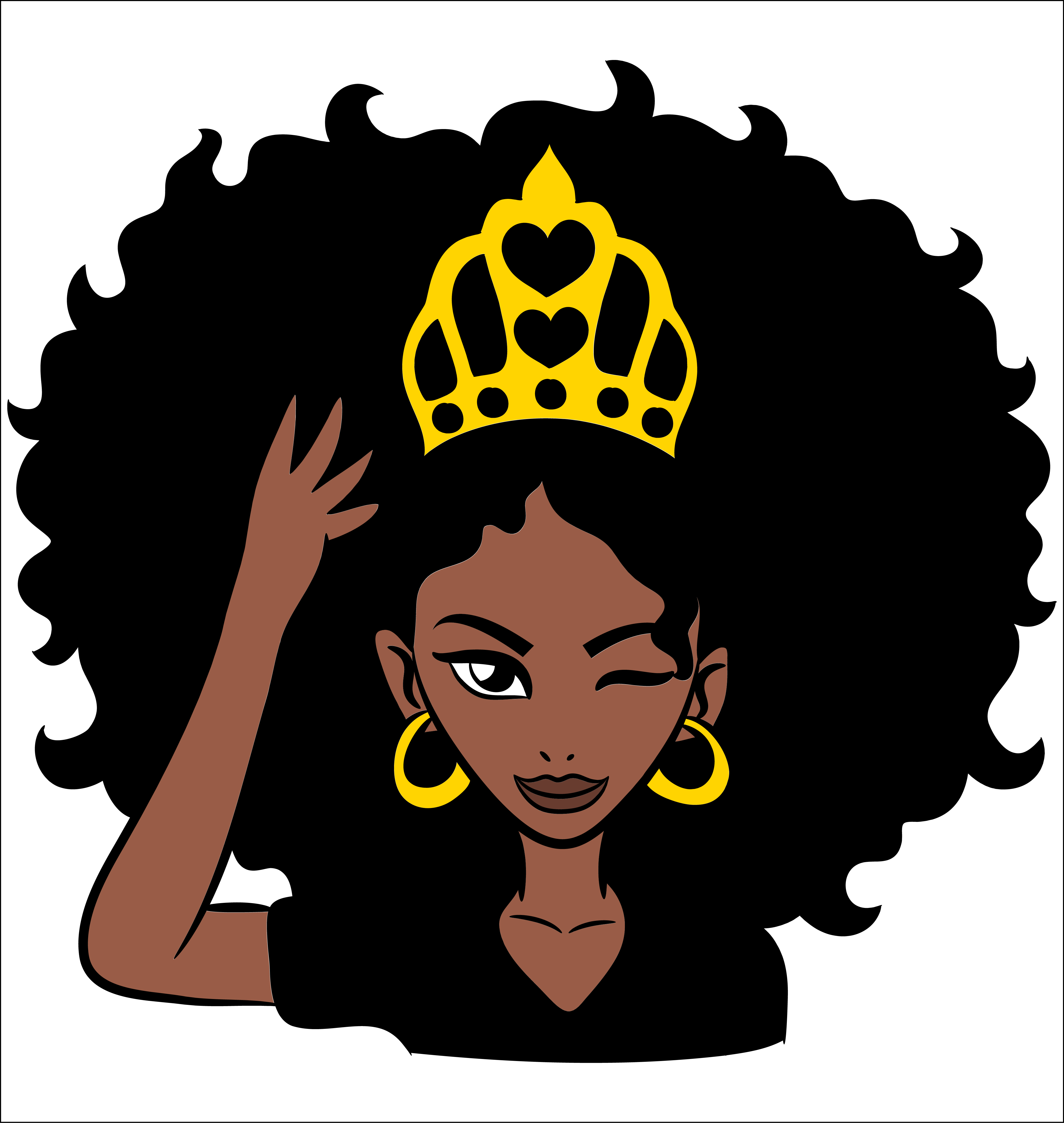 Black queen crown woman Svg, Black girl Svg, Afro Woman Svg | Inspire ...
