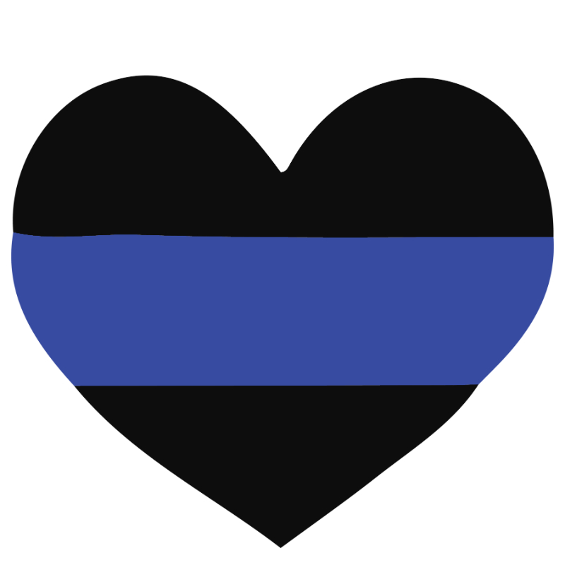Police Heart Svg, Thin Blue Line Police Svg, Thin blue line - Inspire ...