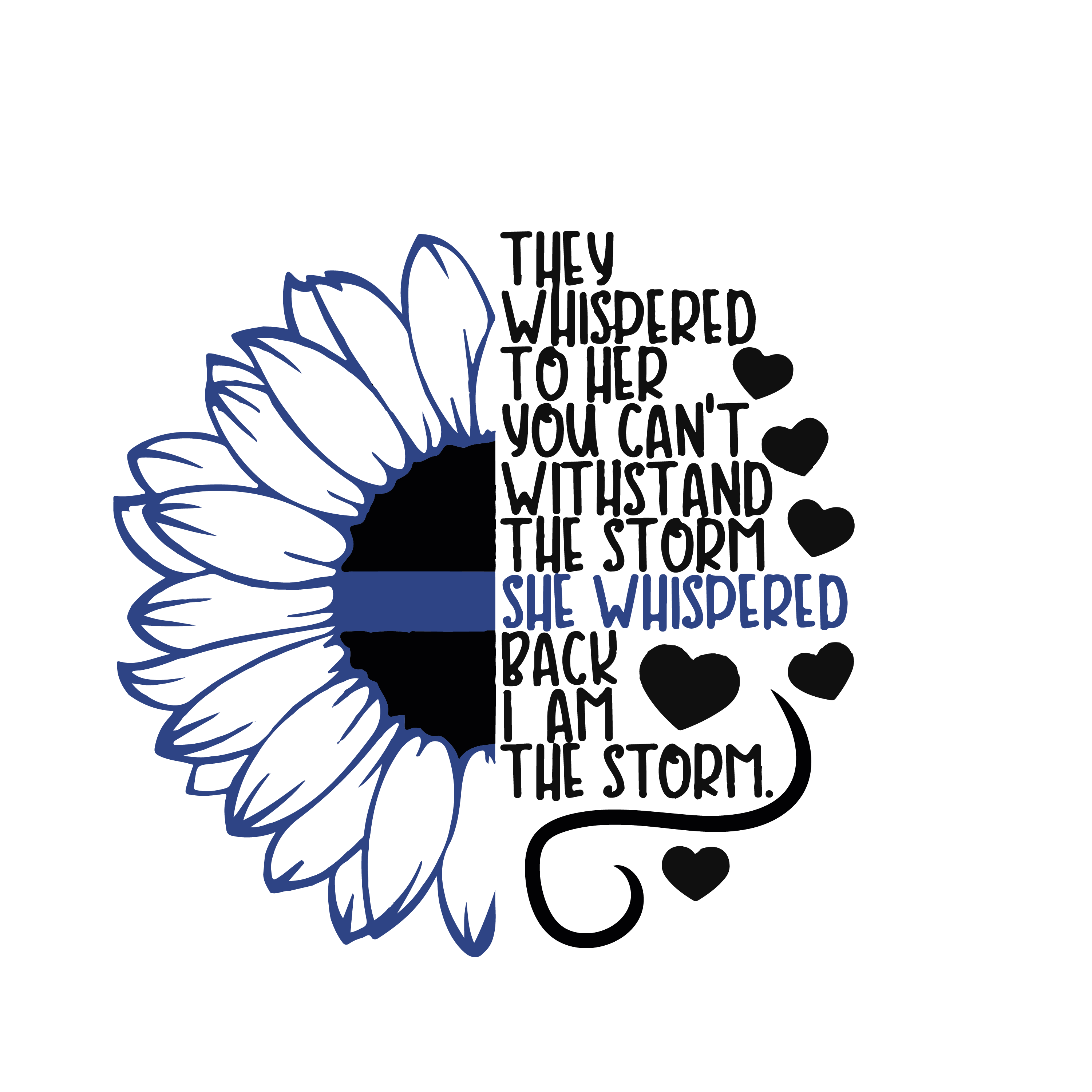 Sunflower thin blue line Svg, Police Svg, Police Thin Blue L | Inspire ...