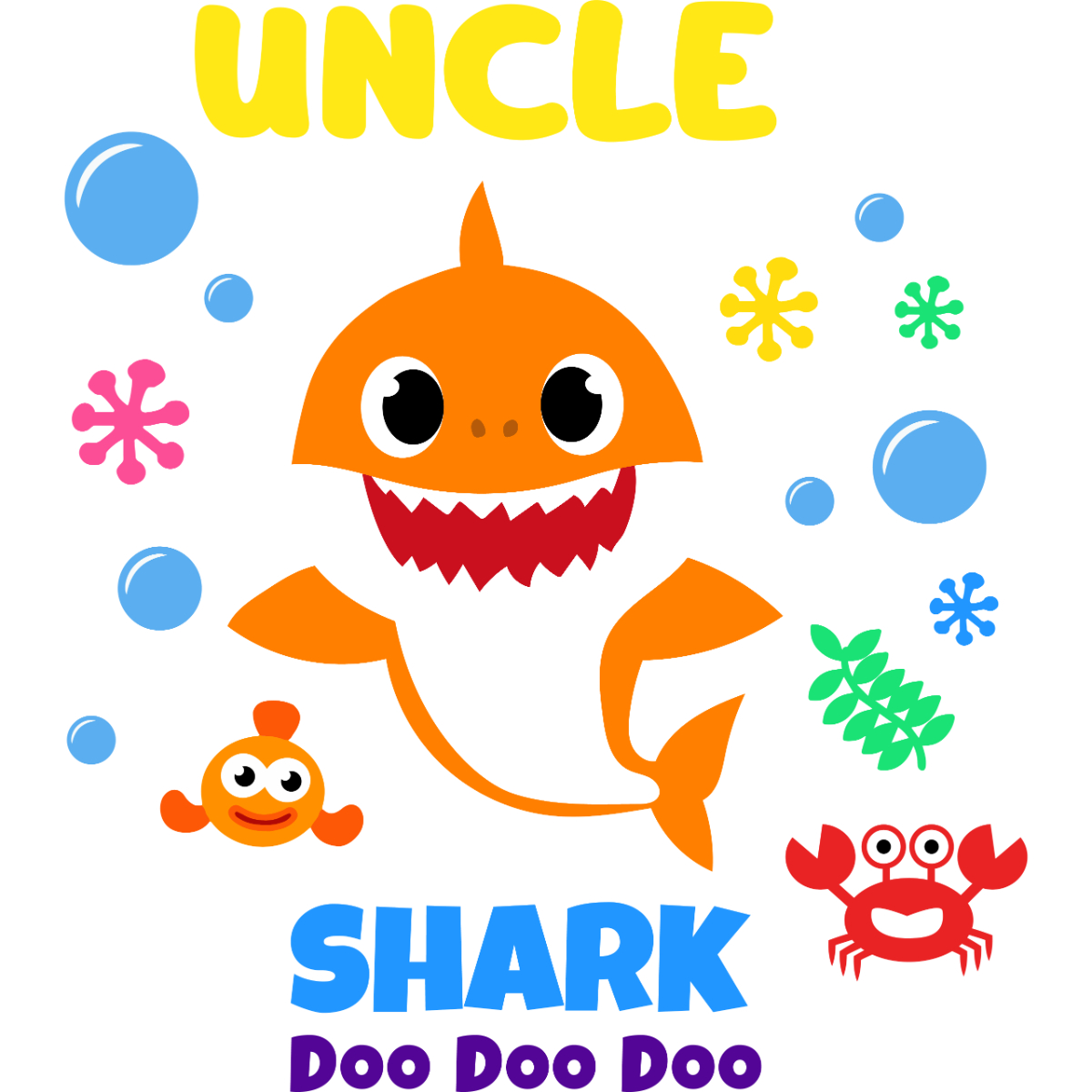Uncle Shark Svg, Baby Shark Family Svg, Baby Shark Birthday | Inspire ...