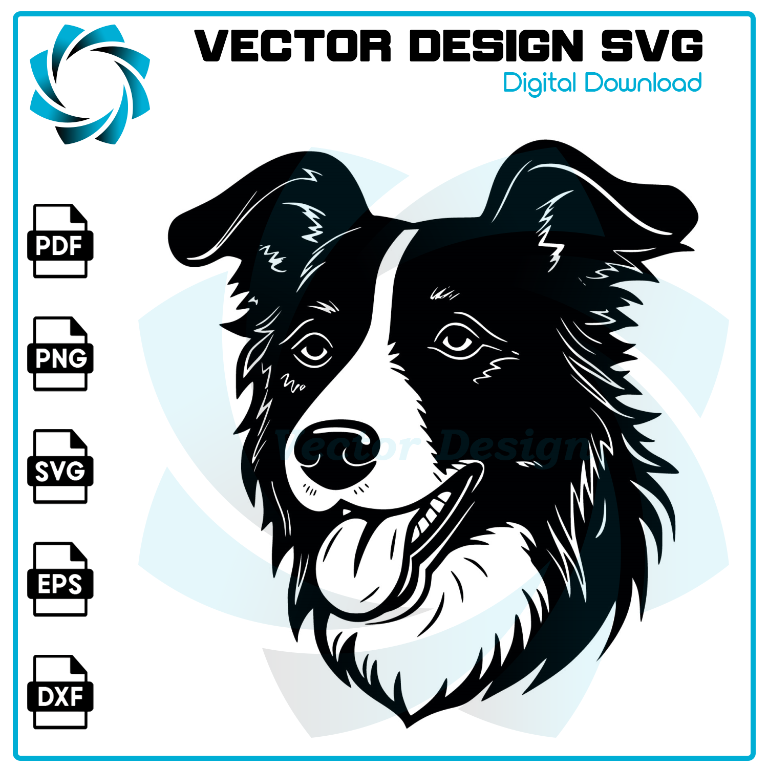 Border Collie SVG, Dog SVG, Border Collie PNG, Border Collie | Inspire ...