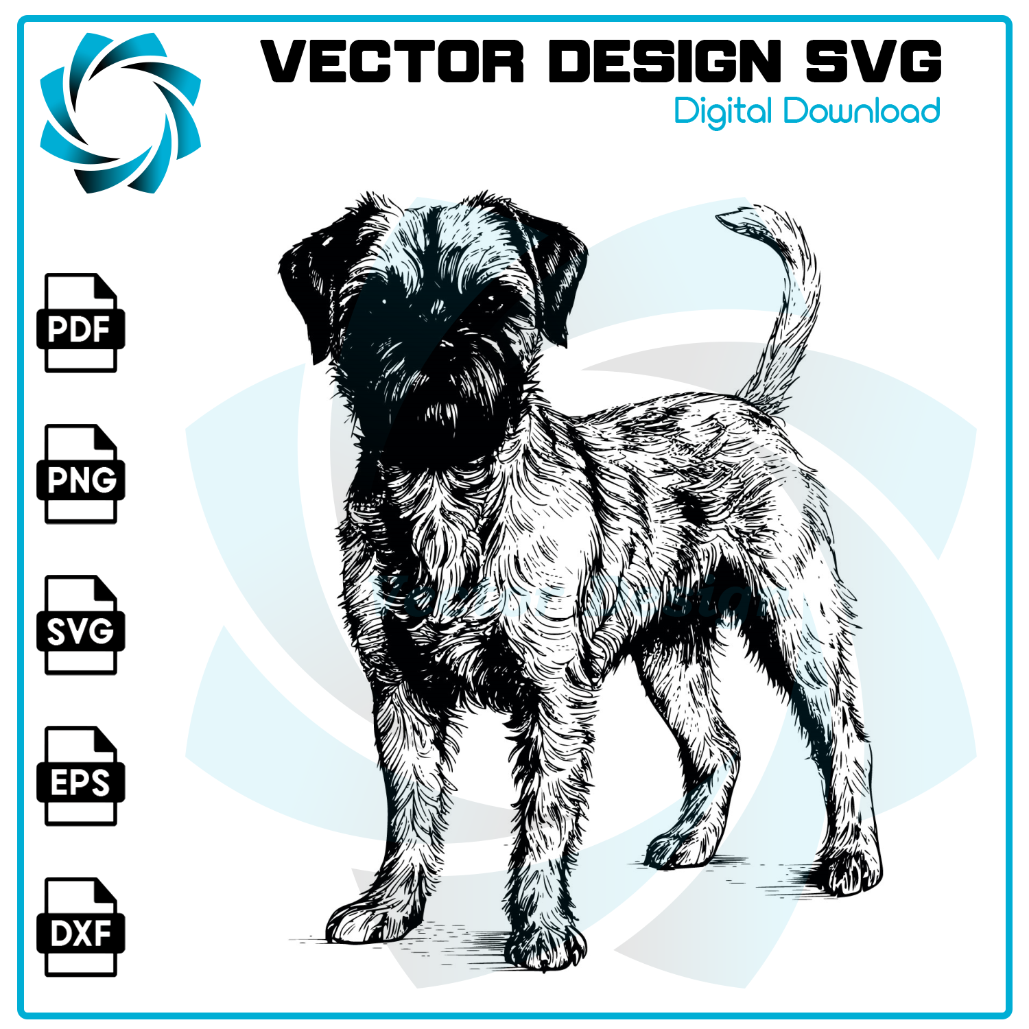 Border Terrier SVG, Dog SVG, Border Terrier PNG, Border Terr | Inspire ...