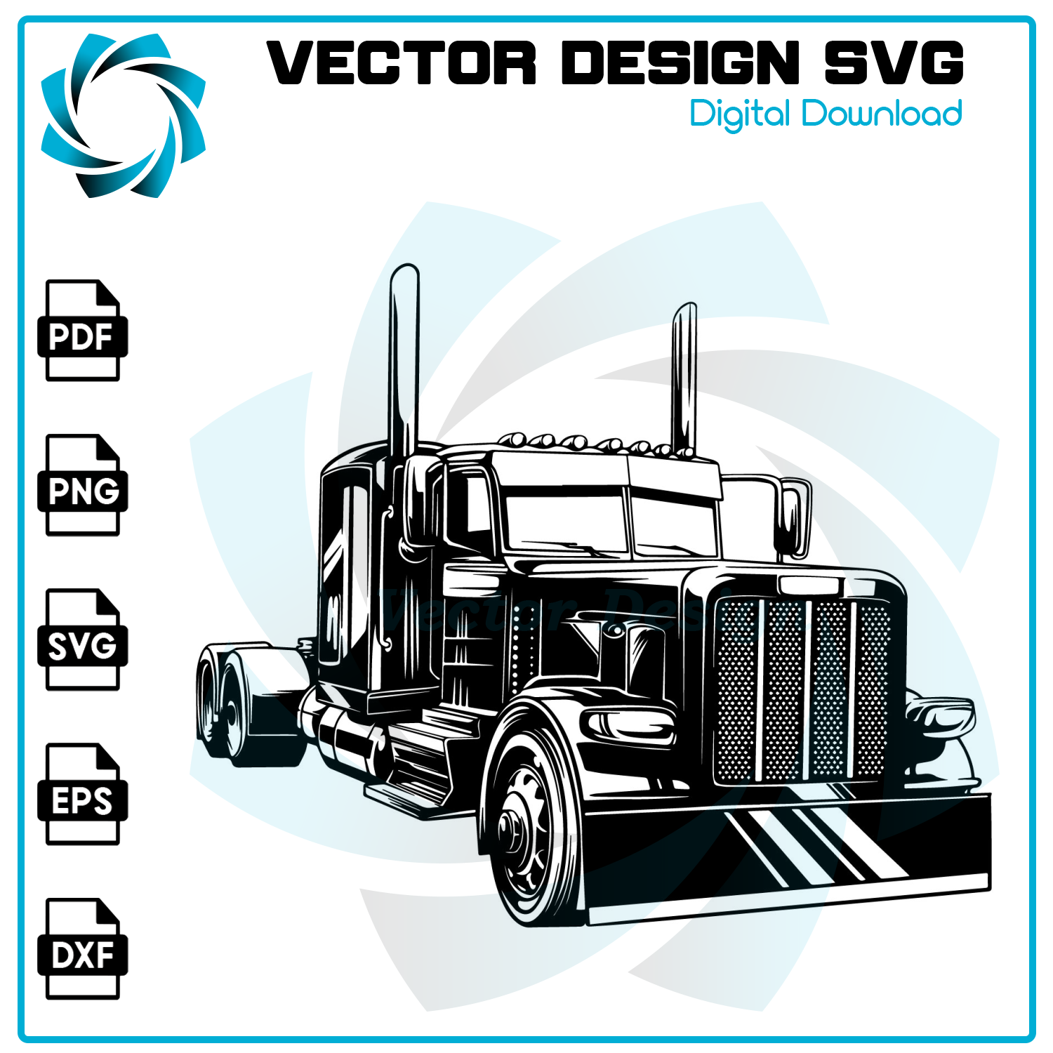 Semi Truck Svg, Semi Truck Clipart, Semi Truck Cricut, Semi | Inspire ...