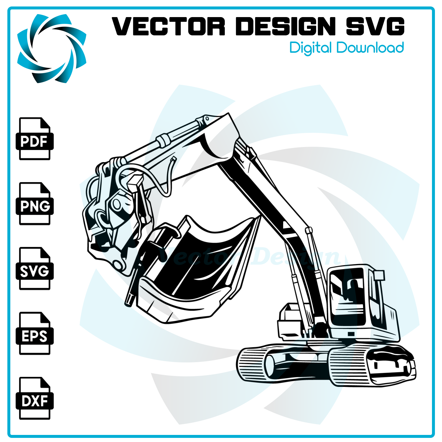 Excavator Svg, Excavator Clipart, Excavator Cricut, Excavato | Inspire ...