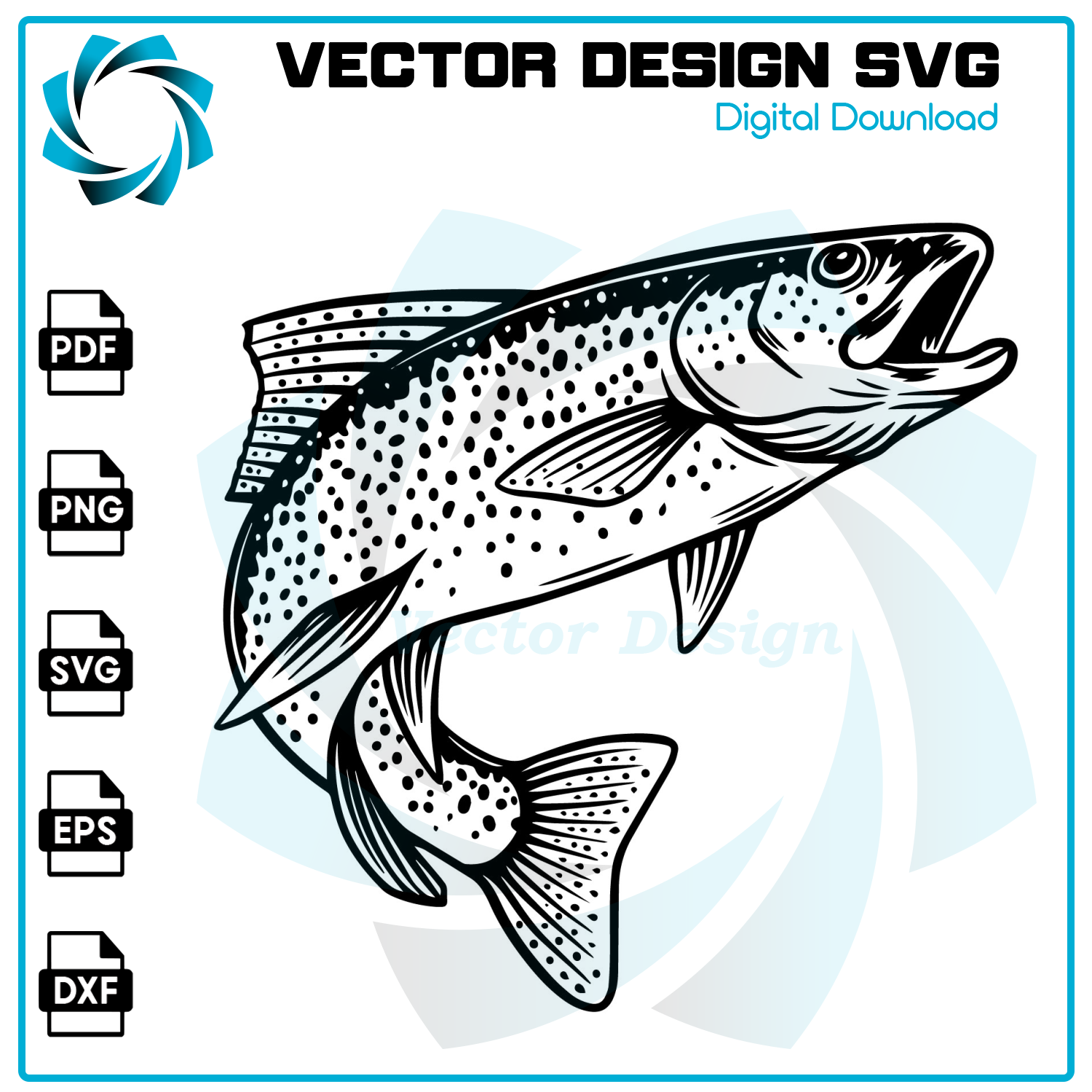Trout Fishing Svg, Fishing Svg, Trout Fish Svg, Trout Clipar | Inspire ...