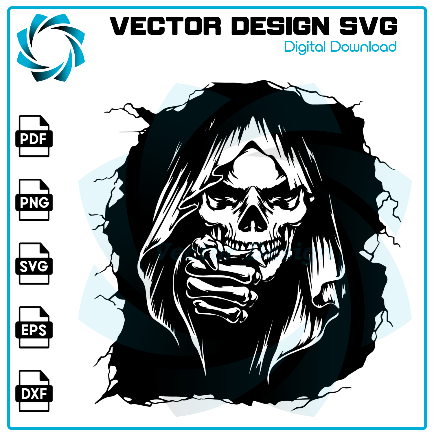 Skull In The Wall SVG, Skull Ripper SVG, Skull SVG, Skull Cl | Inspire ...