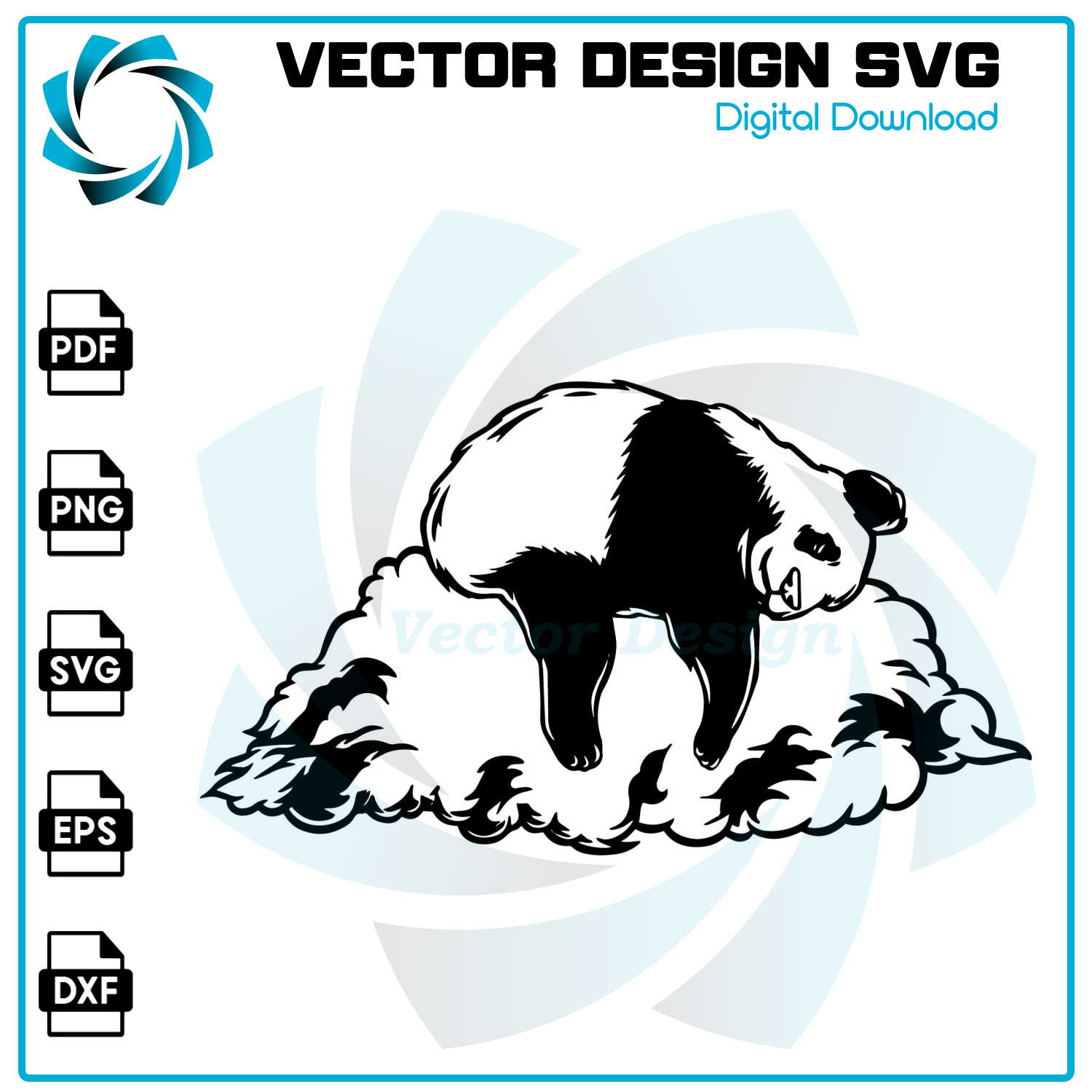 Panda Svg, Panda Clipart, Panda Vector, Panda Cut File, Pand | Inspire ...