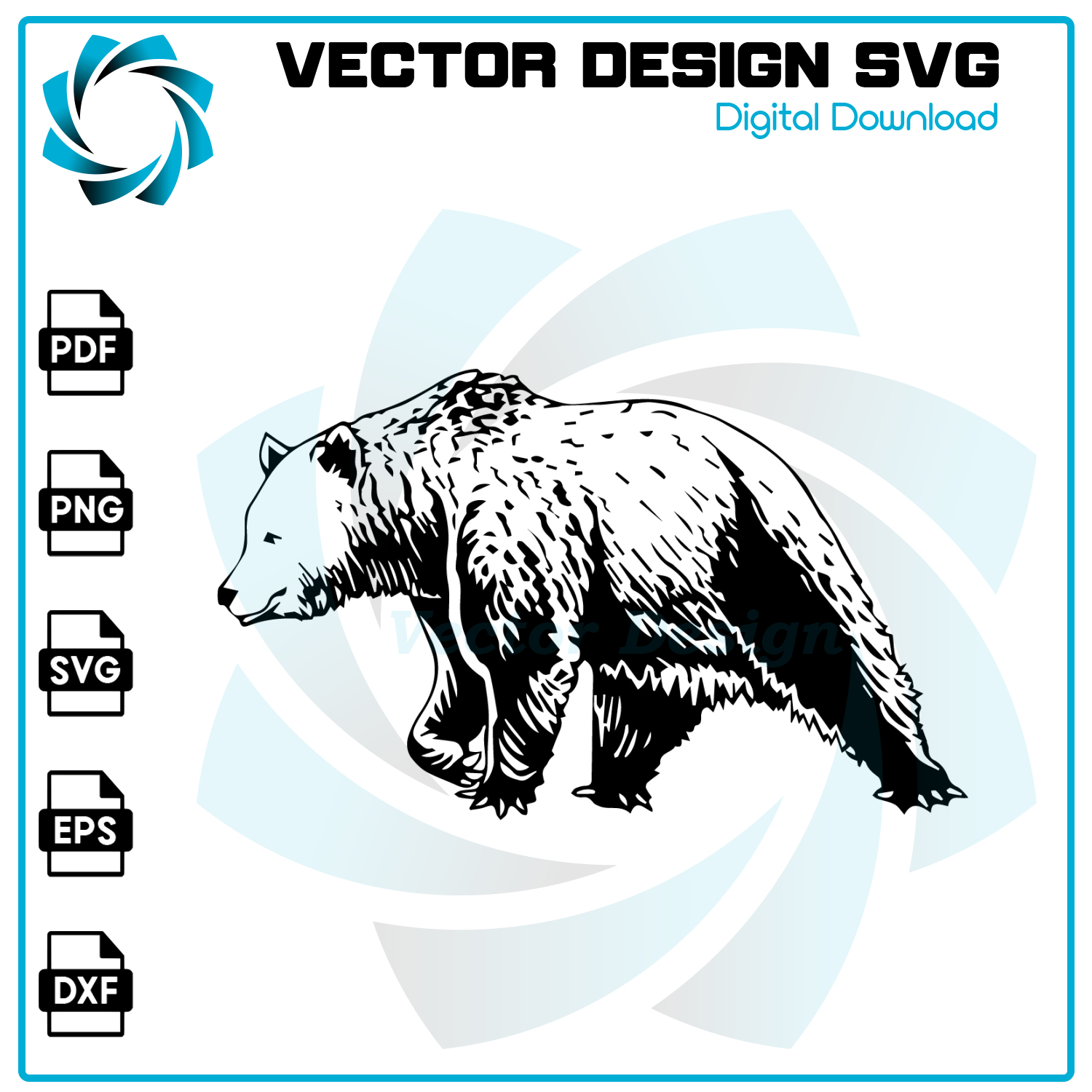 Bear SVG, Bear PNG, Bear Vector, Bear, SVG, PNG, EPS, digita - Inspire ...
