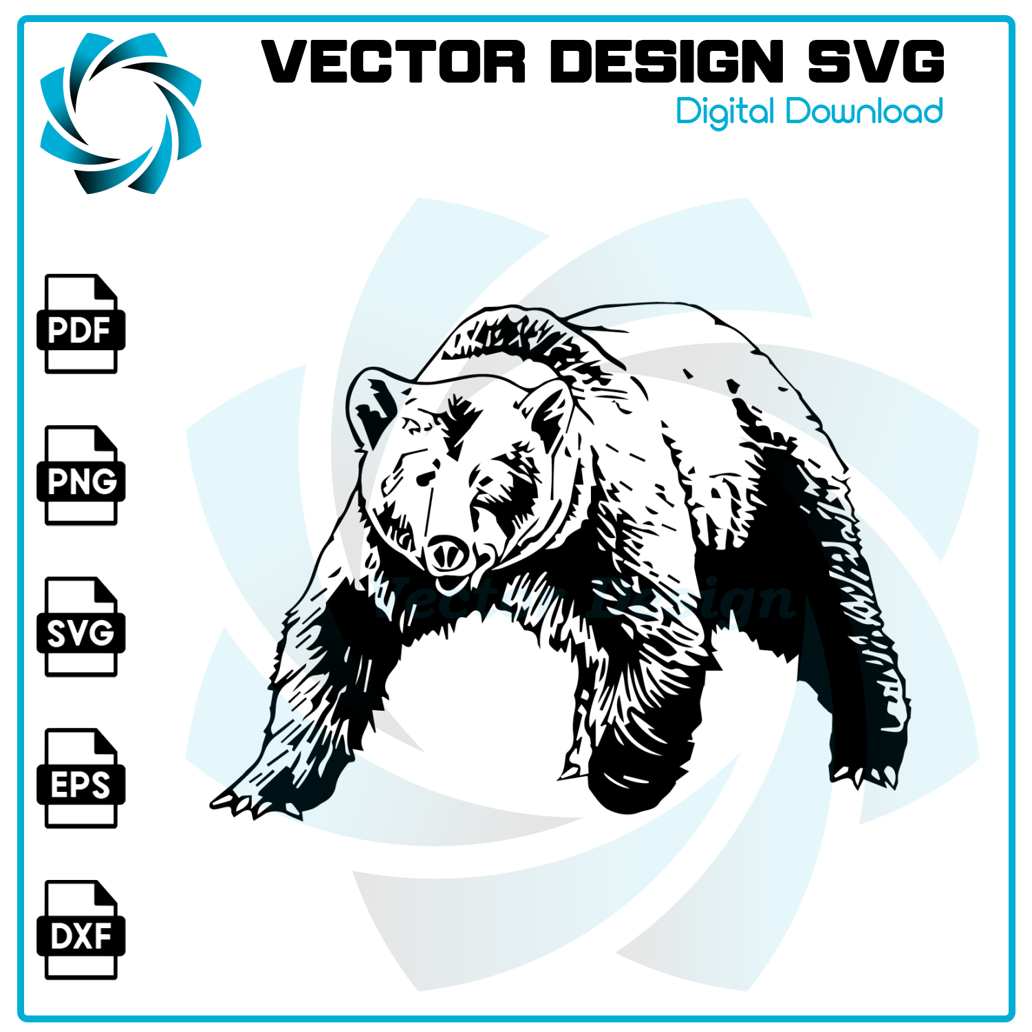 Bear SVG, Bear PNG, Bear Vector, Bear, SVG, PNG, EPS, digita - Inspire ...