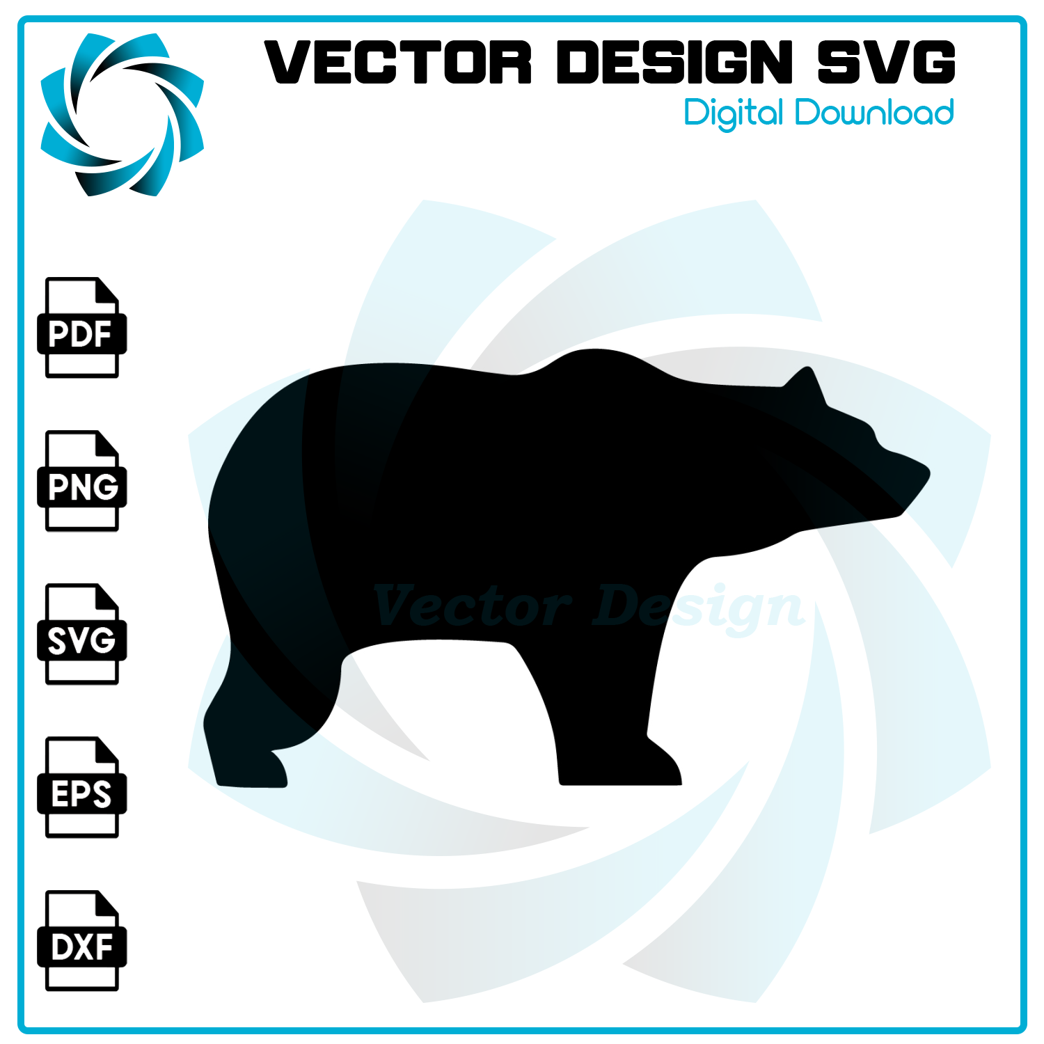 Bear SVG, Bear PNG, Bear Vector, Bear, SVG, PNG, EPS, digita - Inspire ...