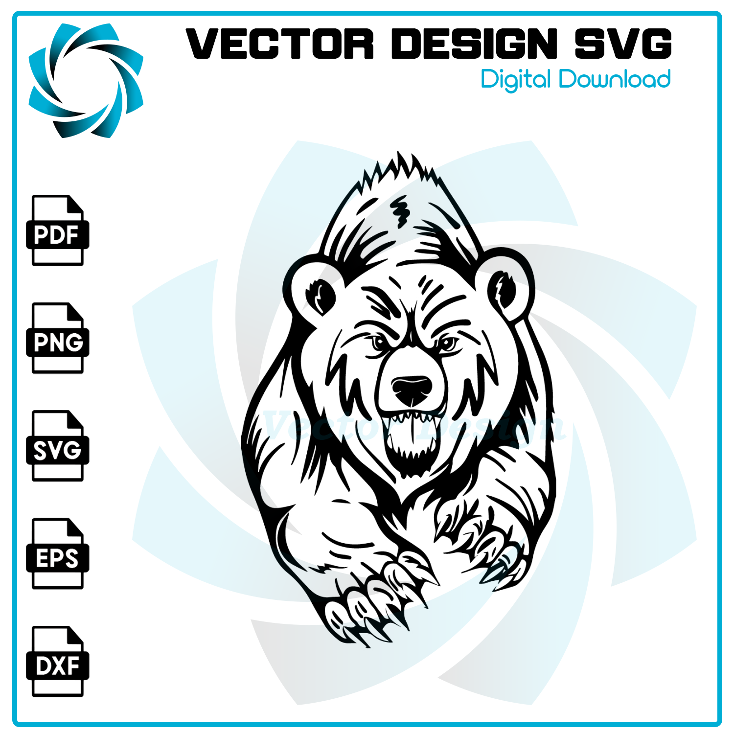 Bear SVG, Bear PNG, Bear Vector, Bear, SVG, PNG, EPS, digita - Inspire ...