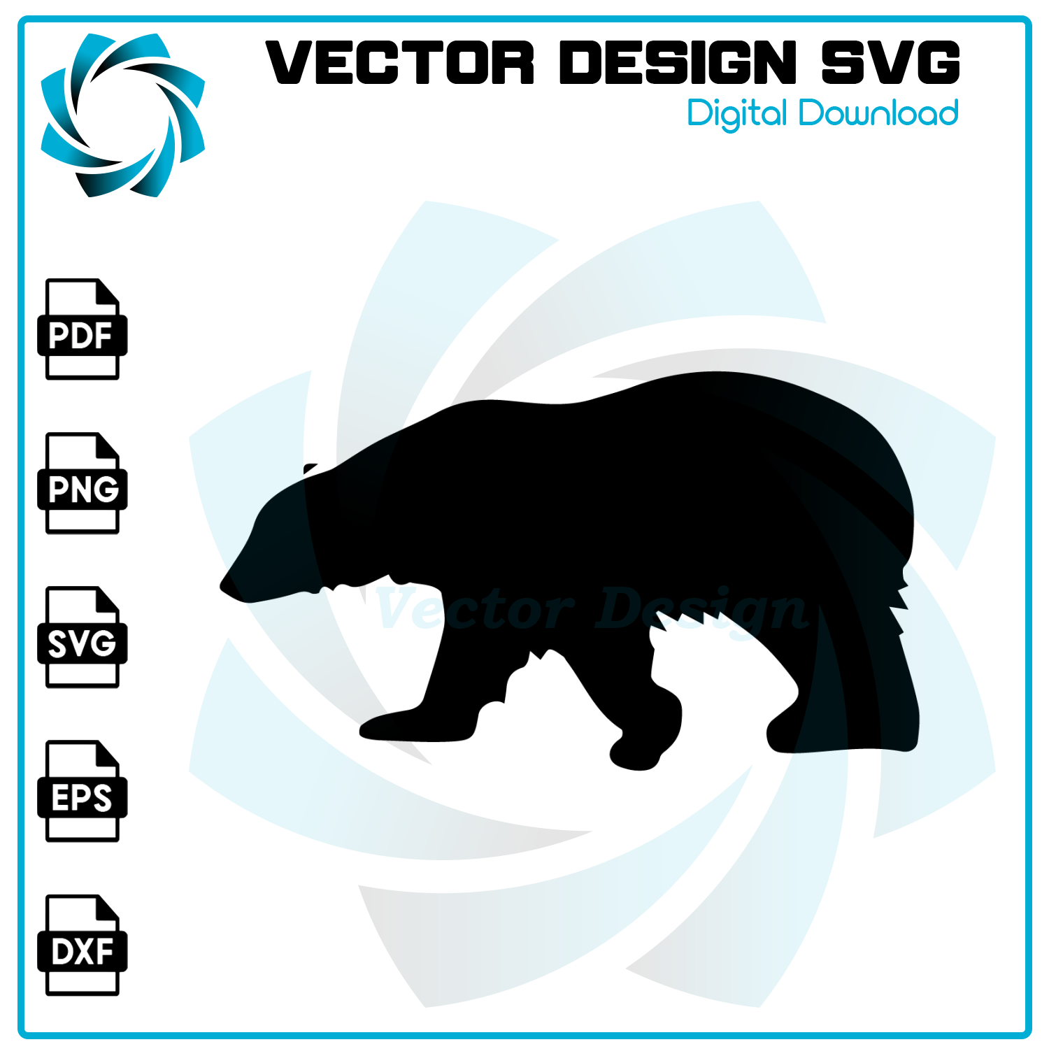 Bear SVG, Bear PNG, Bear Vector, Bear, SVG, PNG, EPS, digita - Inspire ...