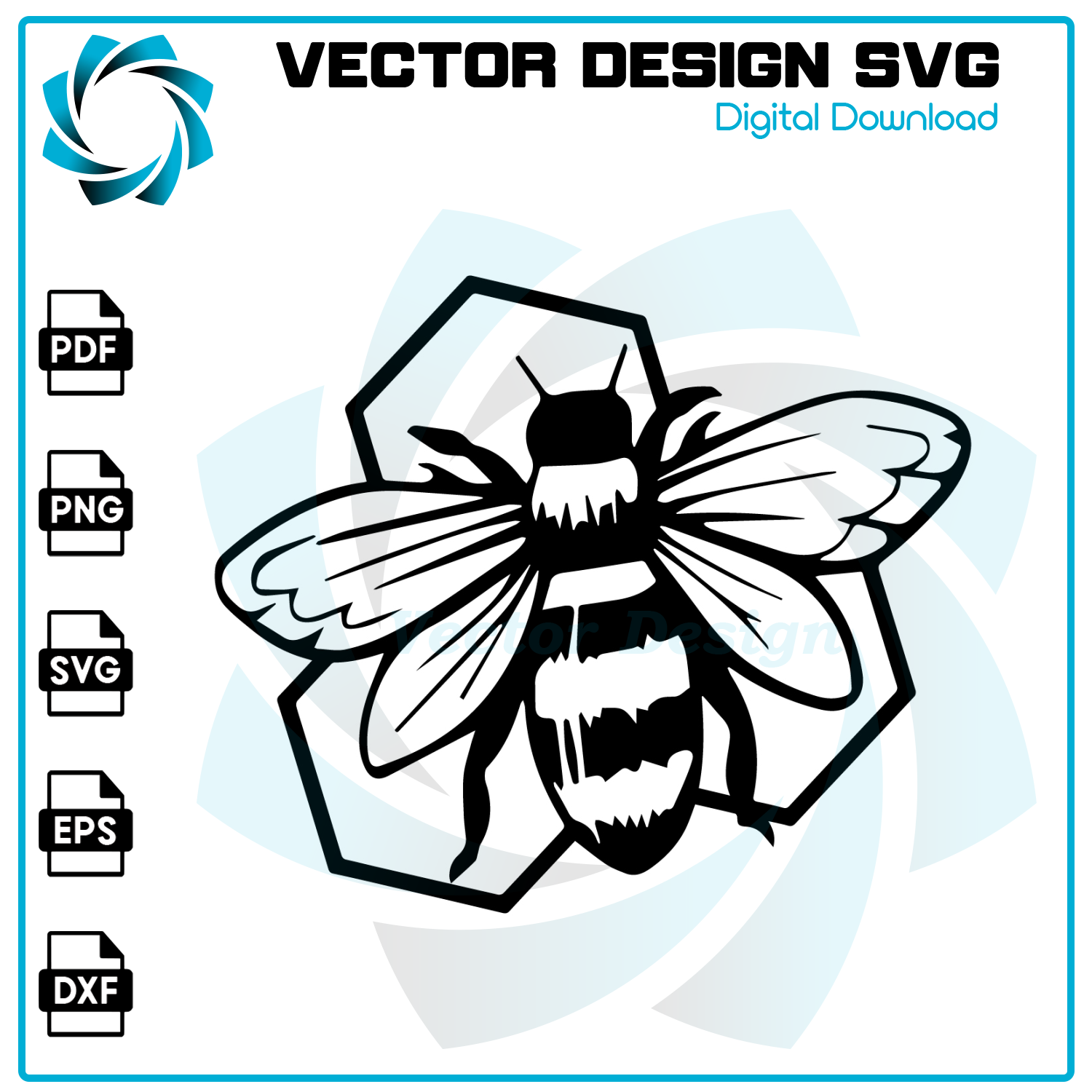 Bee SVG, Bee PNG, Bee Vector, Bee, SVG, PNG, EPS, digital do - Inspire ...