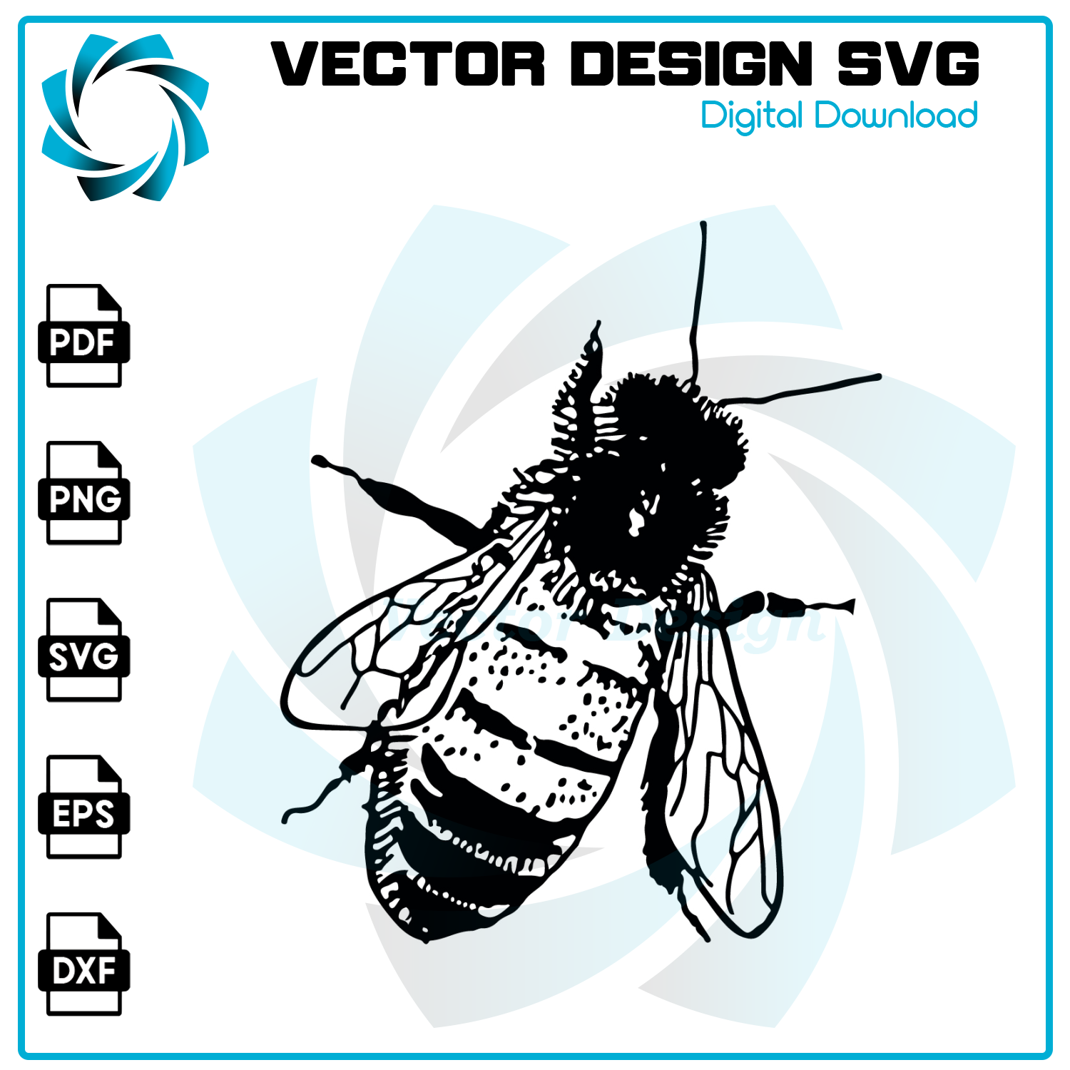 Bee SVG, Bee PNG, Bee Vector, Bee, SVG, PNG, EPS, digital do | Inspire ...