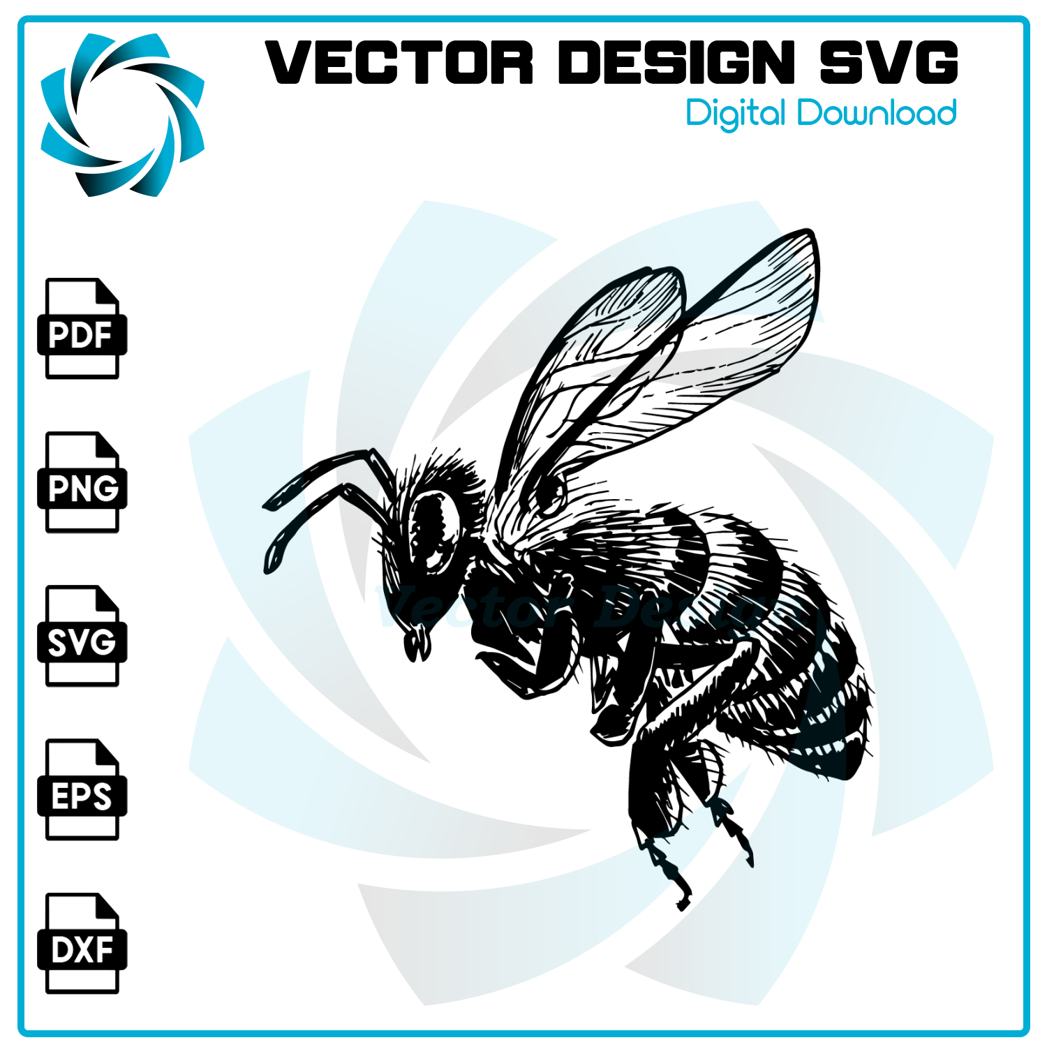 Bee SVG, Bee PNG, Bee Vector, Bee, SVG, PNG, EPS, digital do | Inspire ...