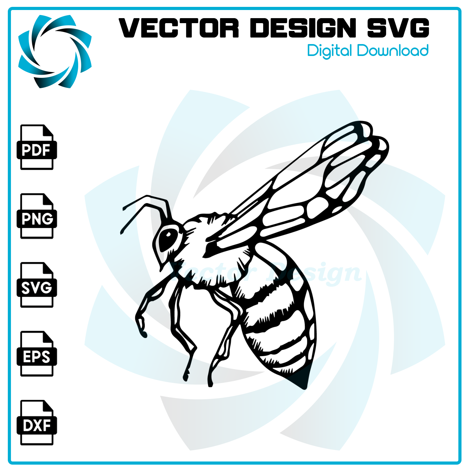 Bee SVG, Bee PNG, Bee Vector, Bee, SVG, PNG, EPS, digital do - Inspire ...