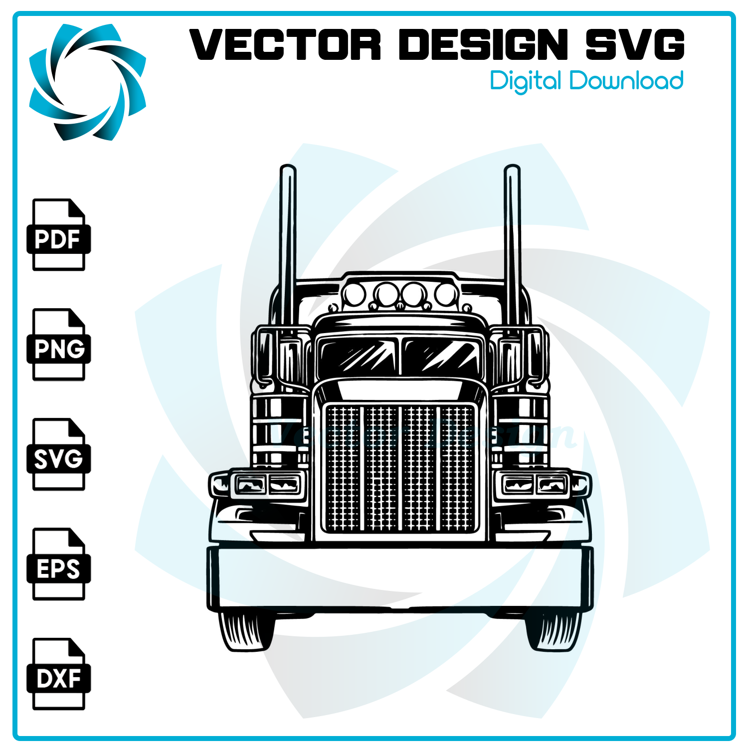 Semi Truck Svg, Truck Svg, Big Truck Clipart, Truck Svg, Tru - Inspire ...