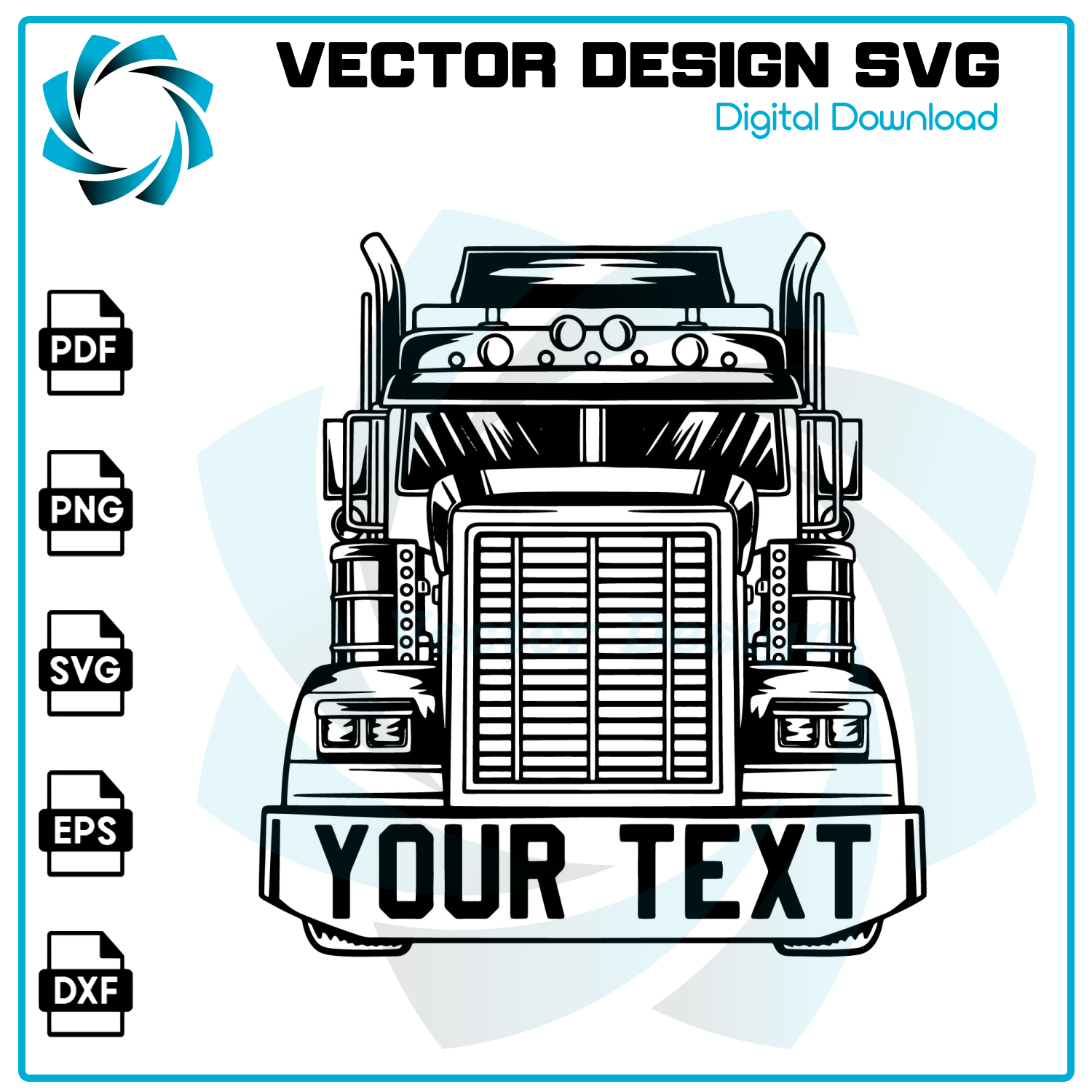 Semi Truck Svg, Truck Svg, Big Truck Clipart, Truck Svg, Tru | Inspire ...