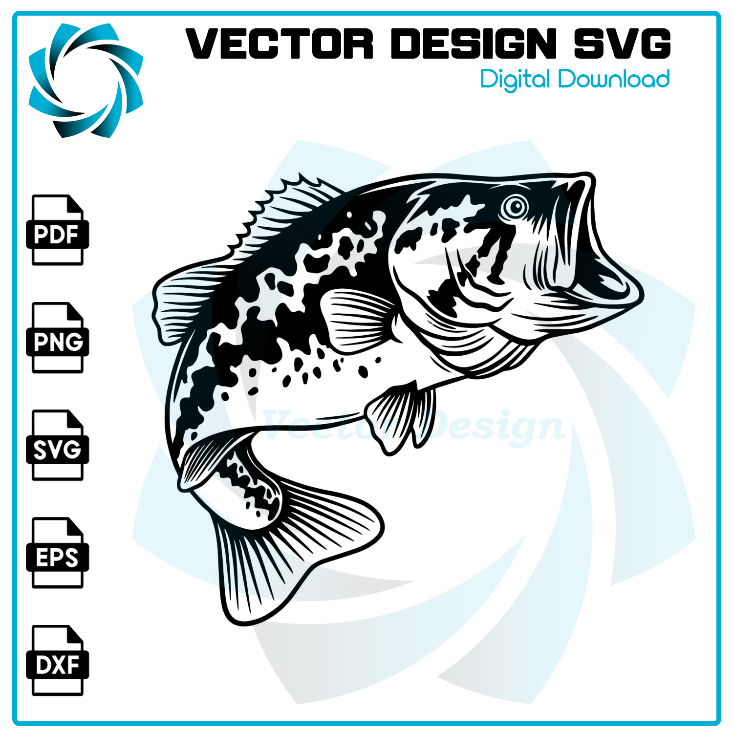 Bass Fishing Svg, Fishing Svg, Bass Fish Svg, Bass Clipart, | Inspire ...