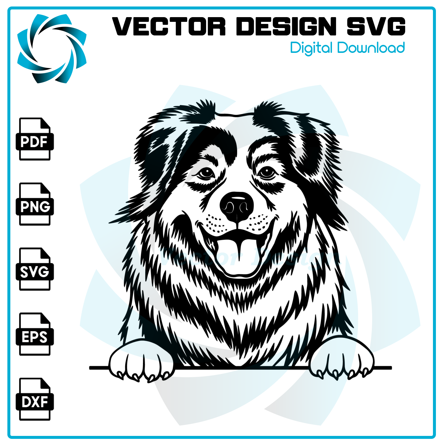 Australian Shepherd Svg, Aussie Svg, Aussie Clipart, Dog Svg | Inspire ...