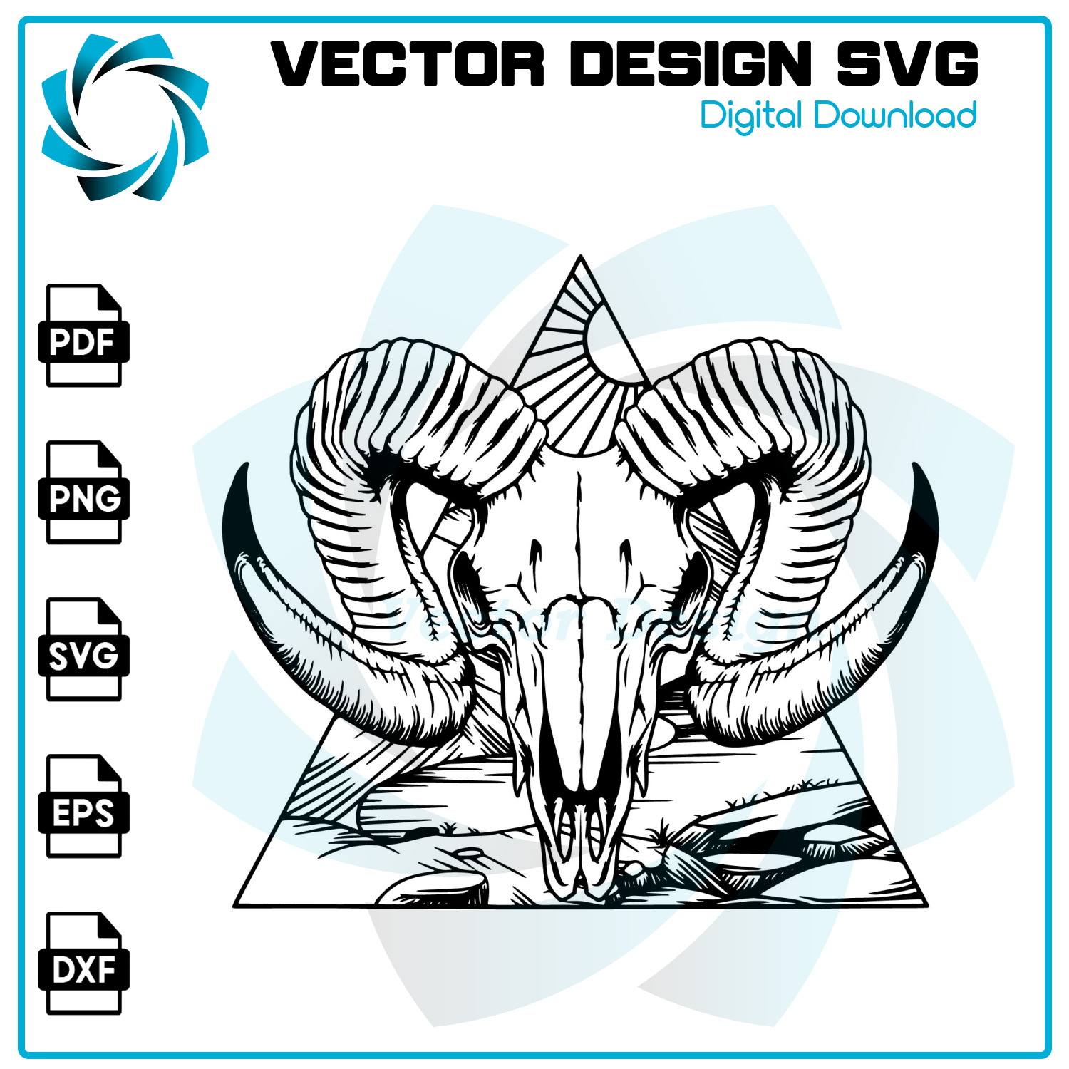 Ram Skull Desert Svg, Ram Skull Svg, Ram Svg, Sheep Svg, Des | Inspire ...