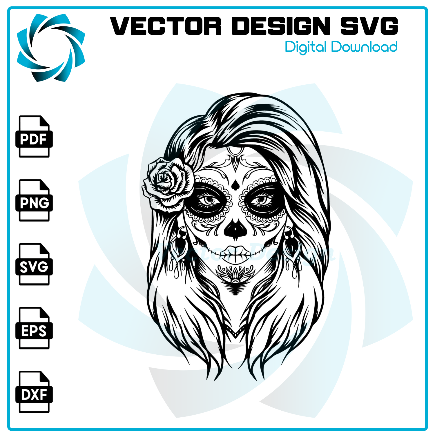 La Catrina Svg, Lady Dead Svg, Sugar Skull Svg, La Muerta Sv - Inspire ...