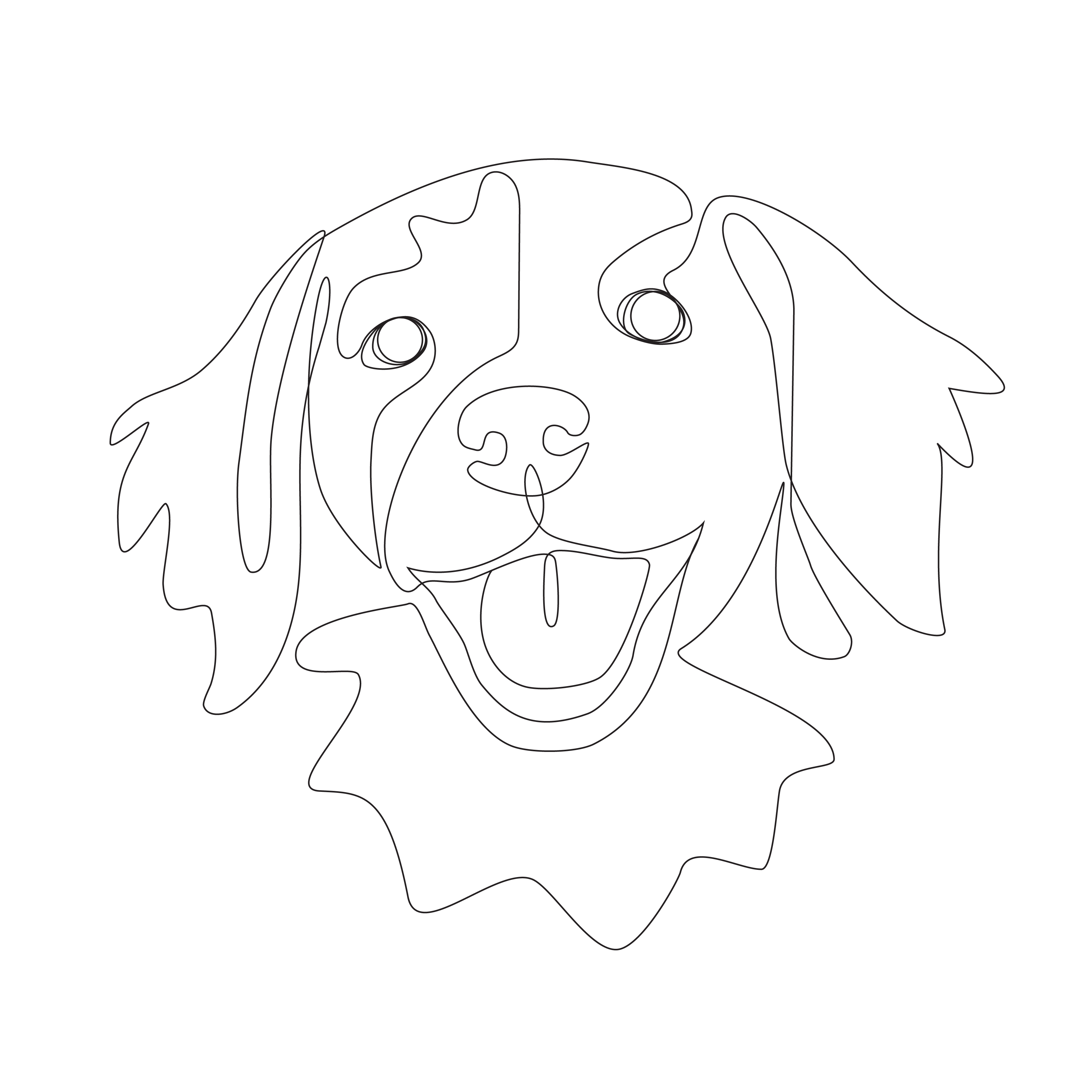 One line drawing of dog2 | Inspire Uplift