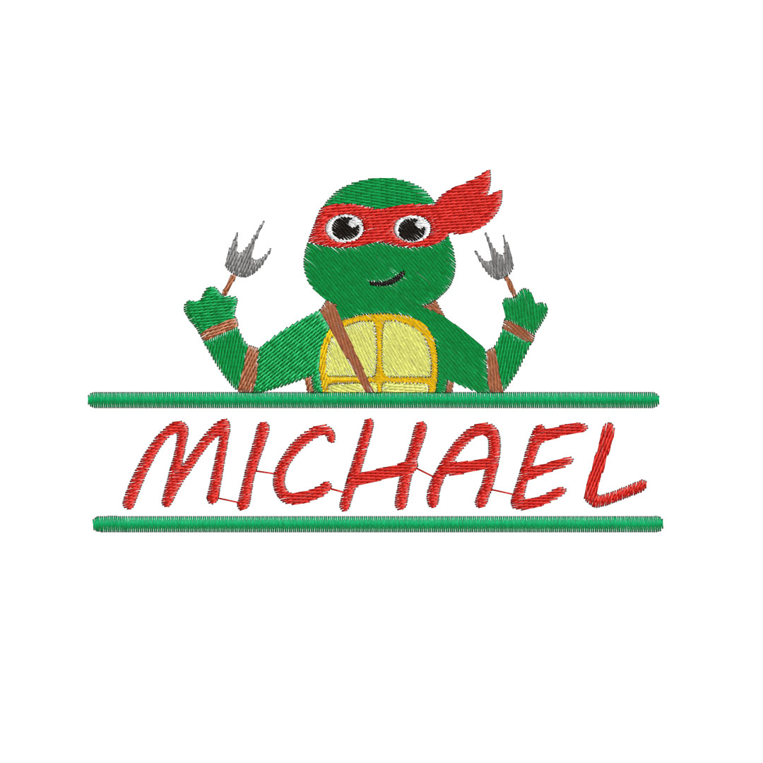 Baby Ninja turtles machine embroidery design,Split Ninja tur | Inspire ...