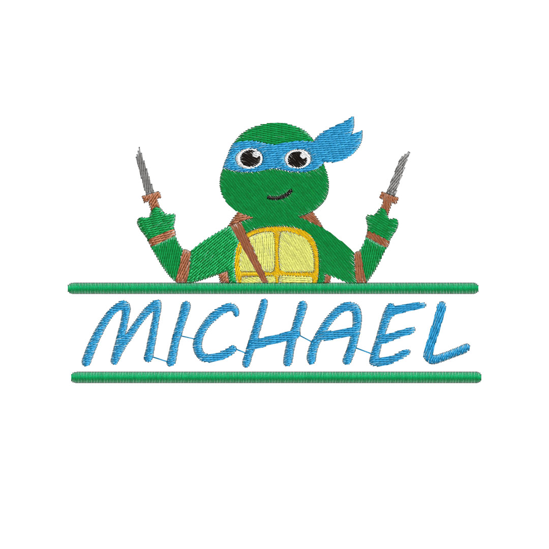 Baby Ninja turtles machine embroidery design,Split Ninja tur | Inspire ...