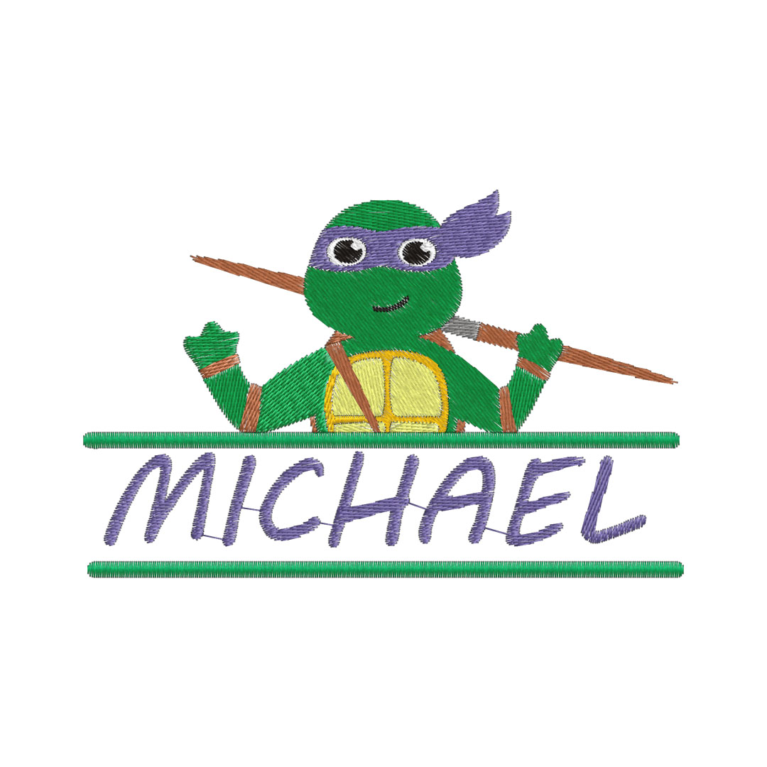 Baby Ninja turtles machine embroidery design,Split Ninja tur - Inspire ...