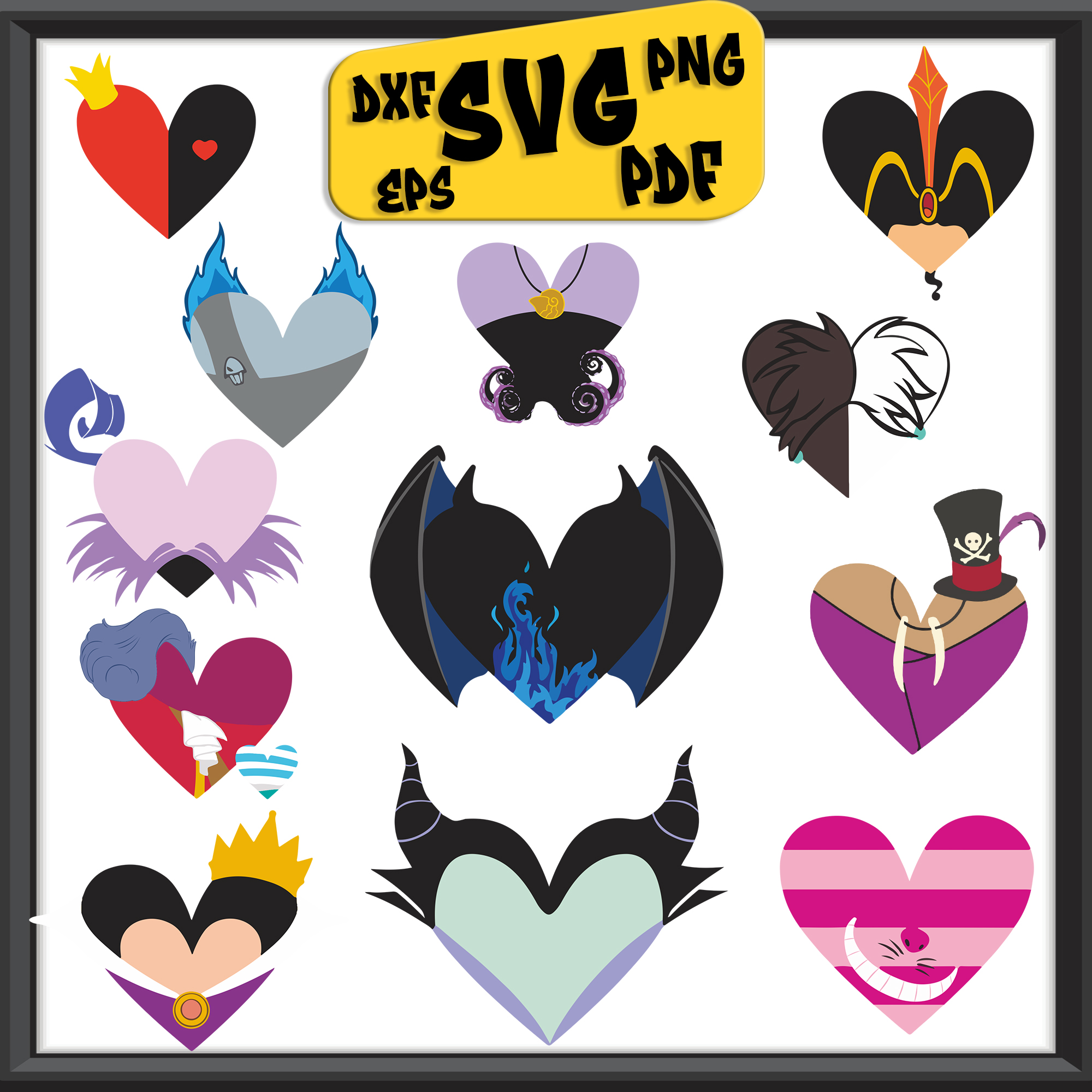 Disney Villains SVG bundle, Eps, Dxf, Png files, Ursula svg, - Inspire ...