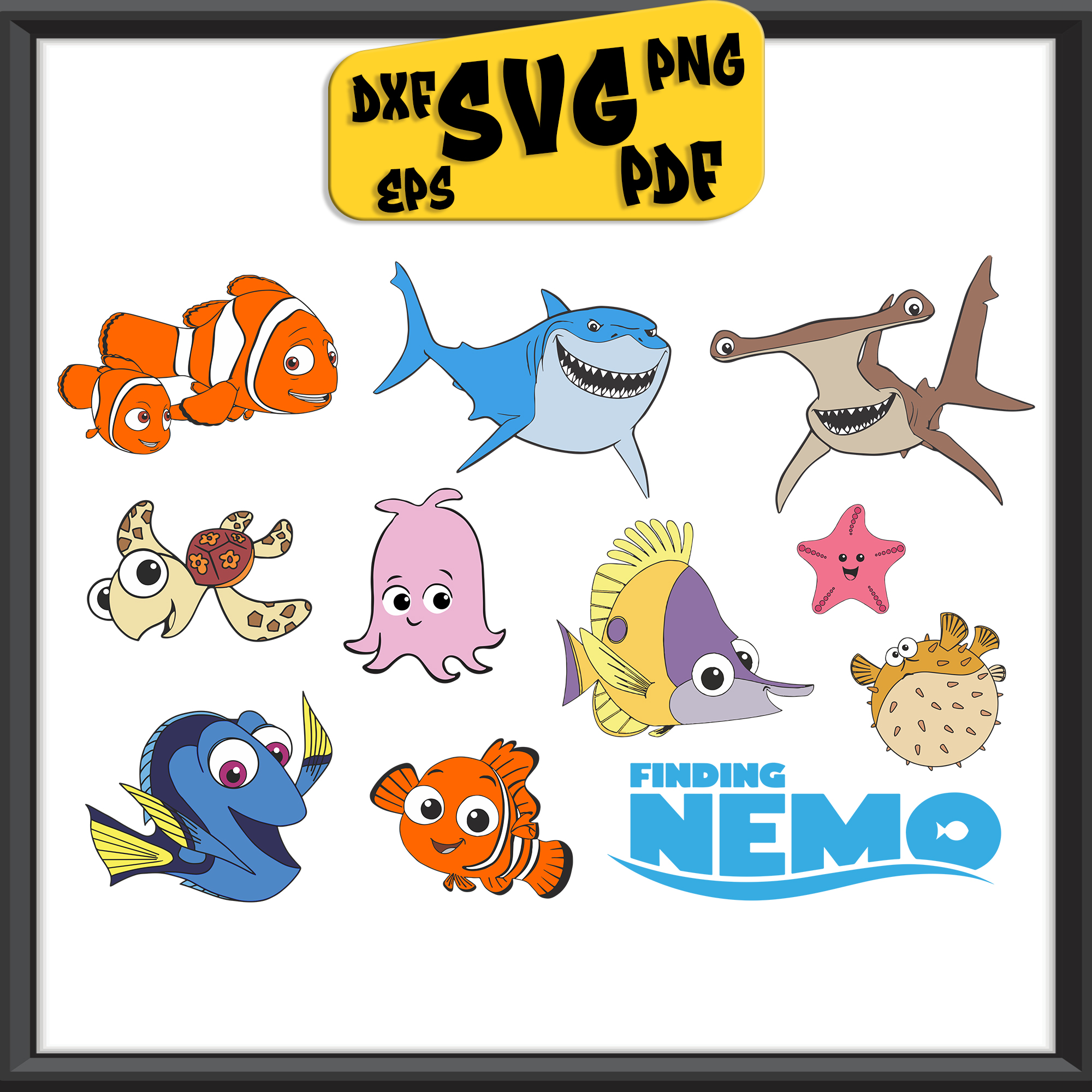 Finding Nemo SVG Bundle, Eps, Dxf, Png files, Nemo SVG, Dory | Inspire ...