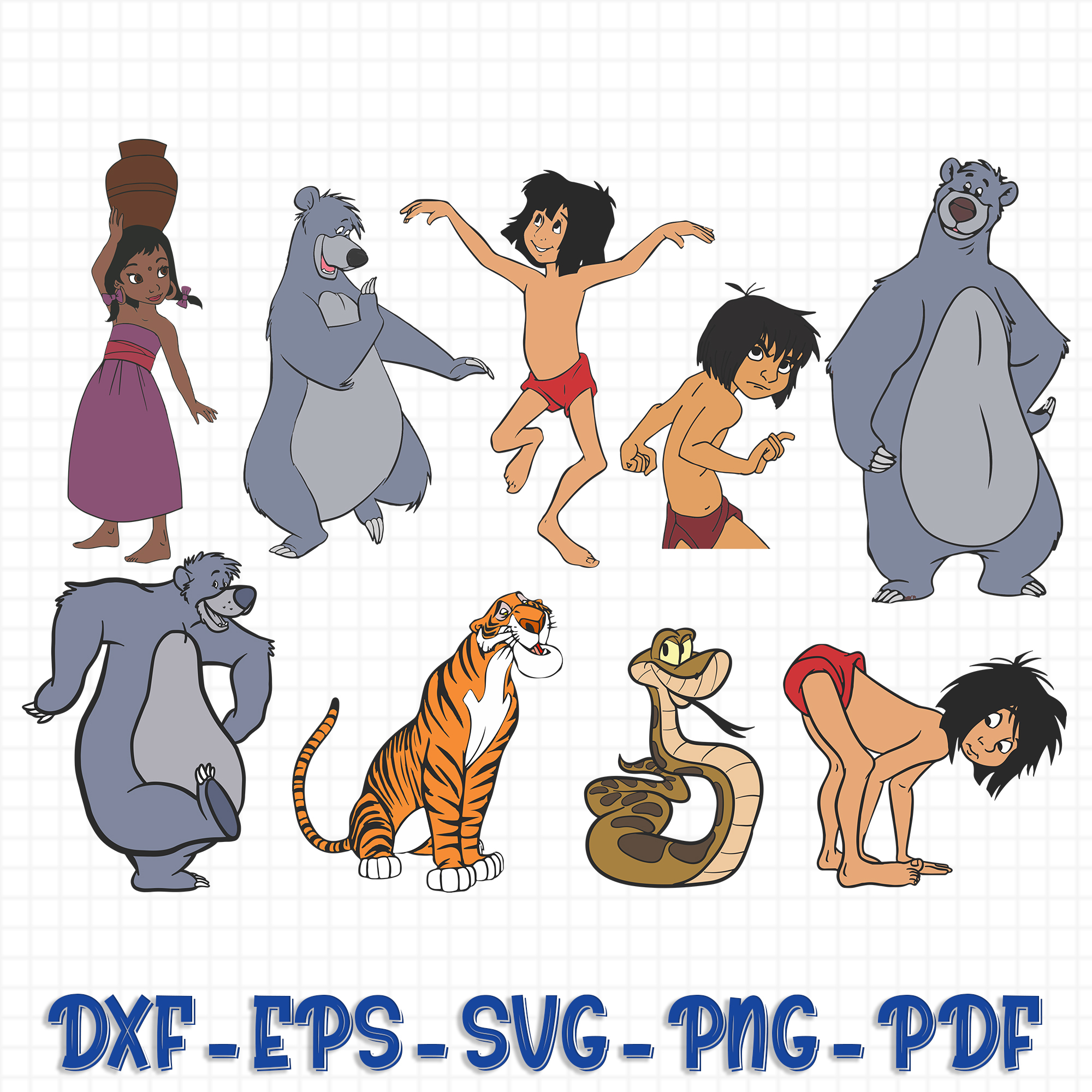 jungle book svg, the jungle book svg, mowgli svg, baloo svg, | Inspire ...