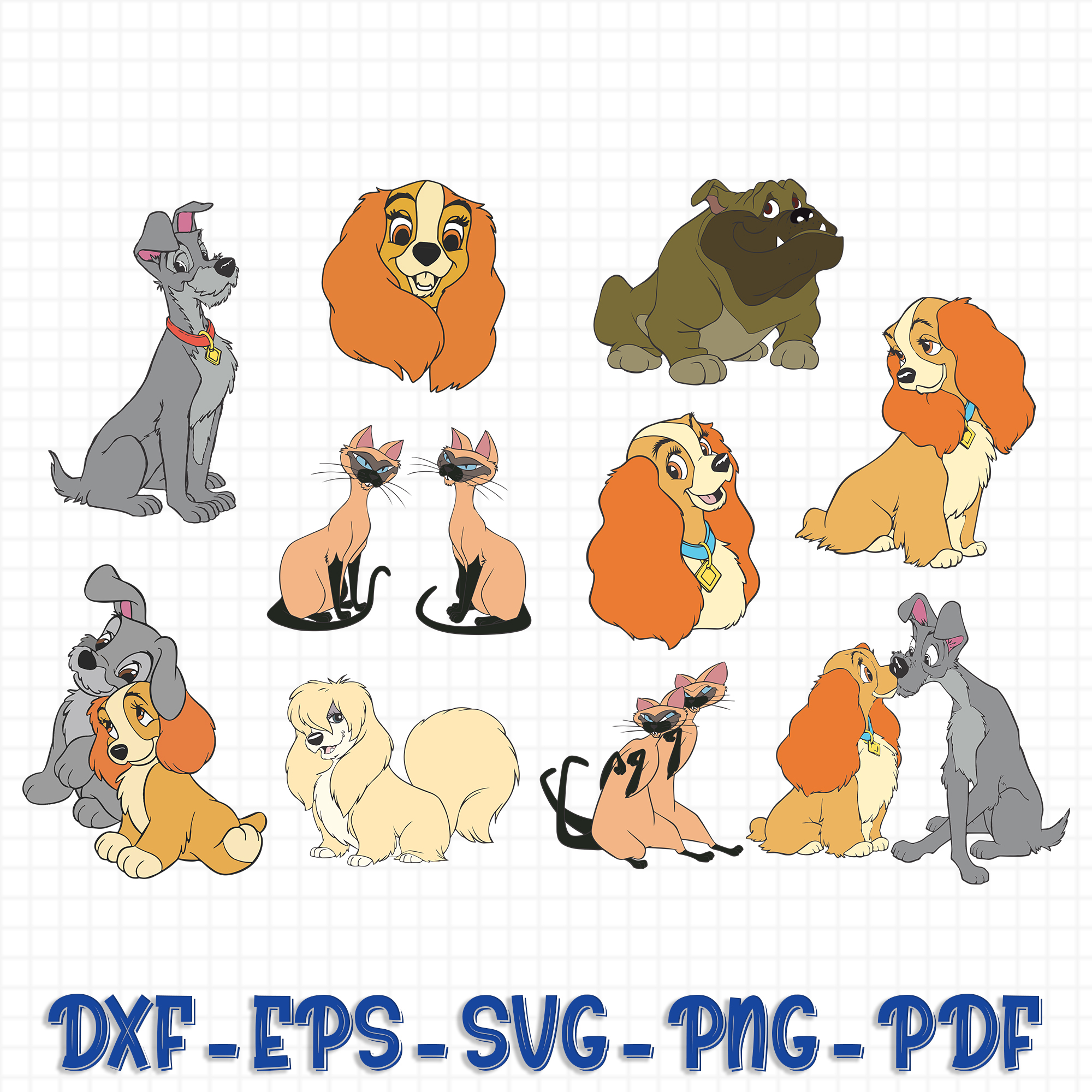 lady and the tramp svg, lady tramp svg, tramp svg, lady svg, | Inspire ...