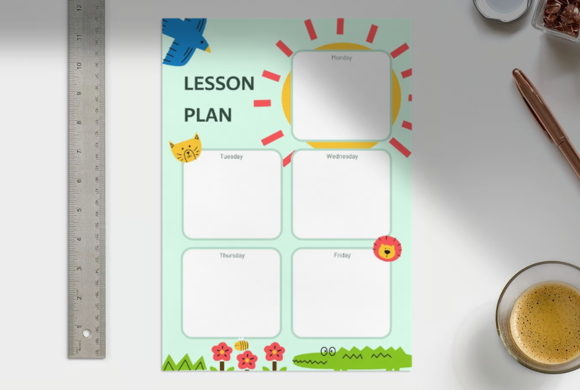 Colorful Childish Animal illustration lesson Plan - Inspire Uplift