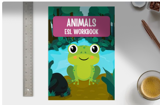 Fun and Colorful Kindergarten Workbook: ESL Animals Workshee | Inspire ...