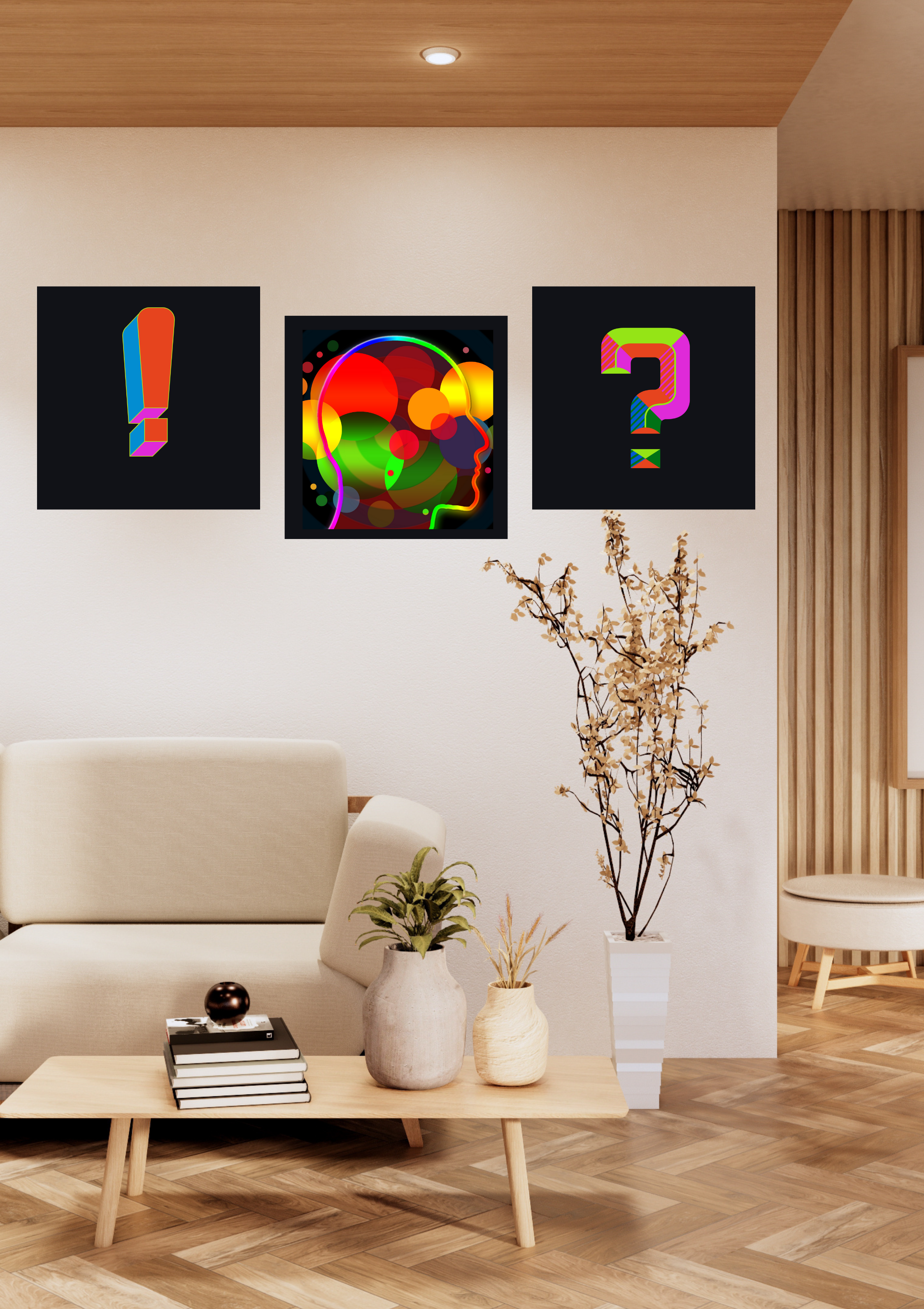 Printable Knowledge is Key 3 Piece Artwork | Inspire Uplift