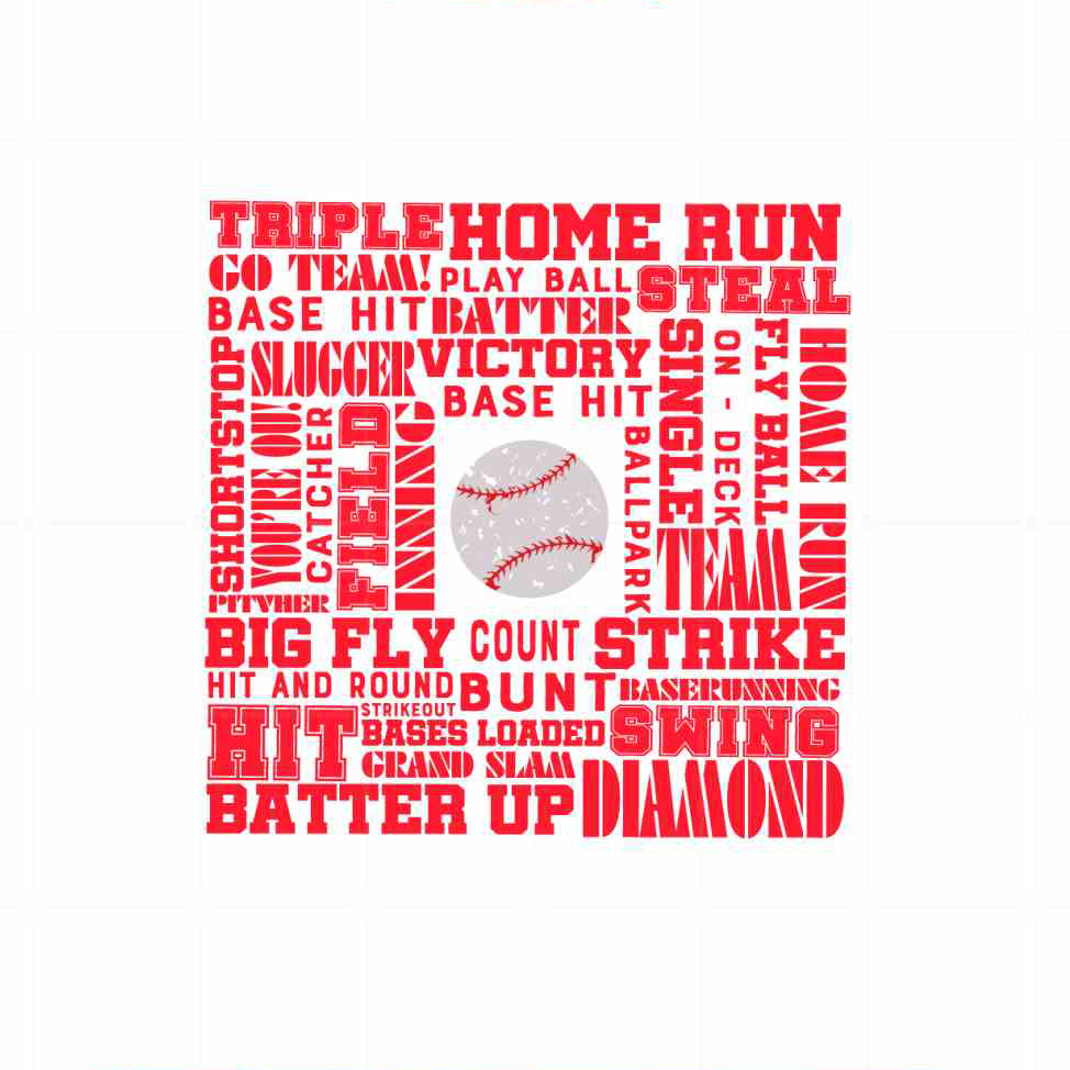 Baseball Subway Art Text SVG Files for Cricut Sublimation Fi | Inspire ...