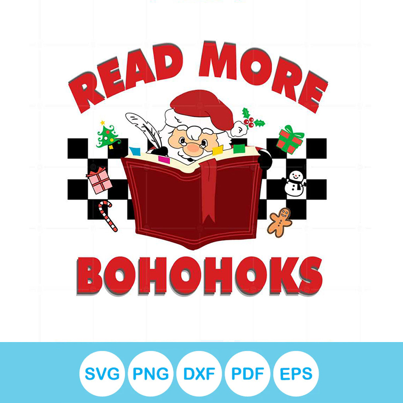Santa Teacher Read A Book Svg For Cricut Sublimation Files | Inspire Uplift