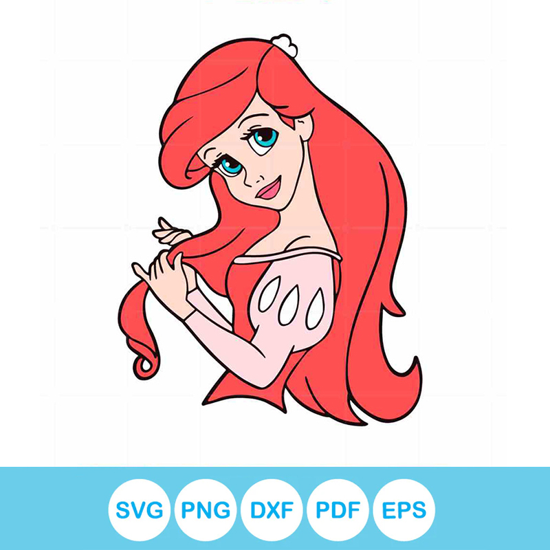 Disney Ariel Princess SVG The Little Mermaid Cutting Digital - Inspire ...