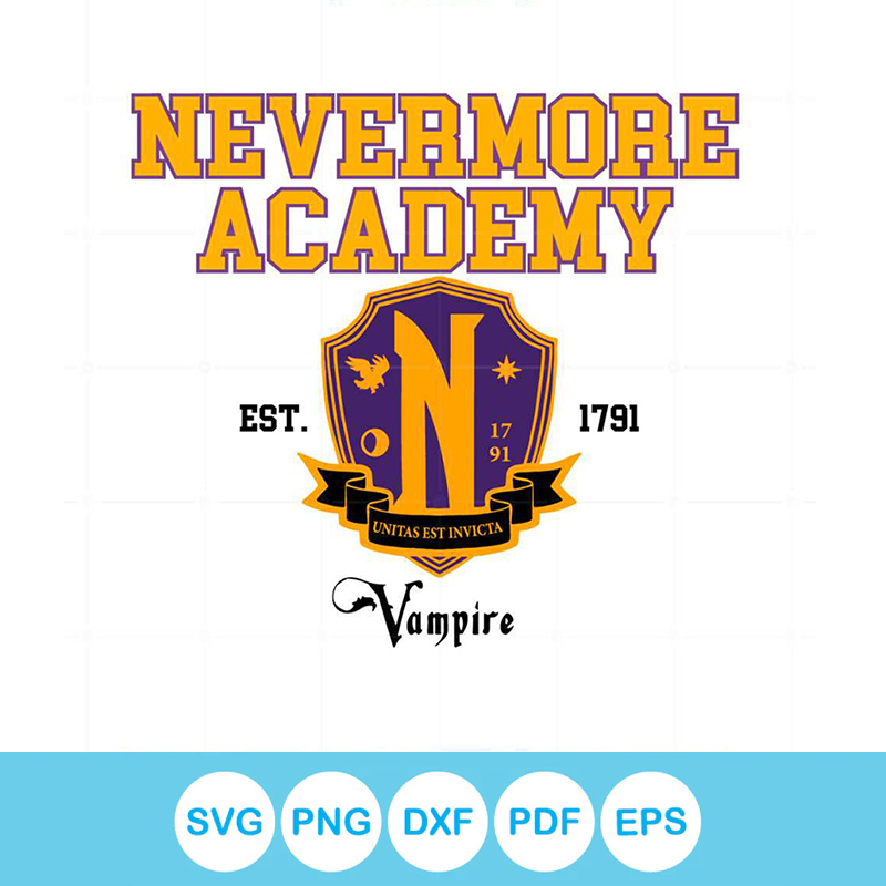 Vampire Nevermore Academy Logo Svg For Cricut Sublimation Fi | Inspire ...