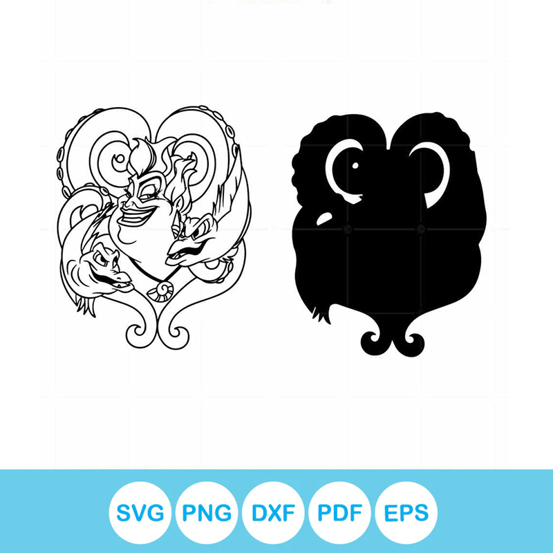 Disney Ursula The Little Mermaid SVG Files for Cricut Sublim | Inspire ...