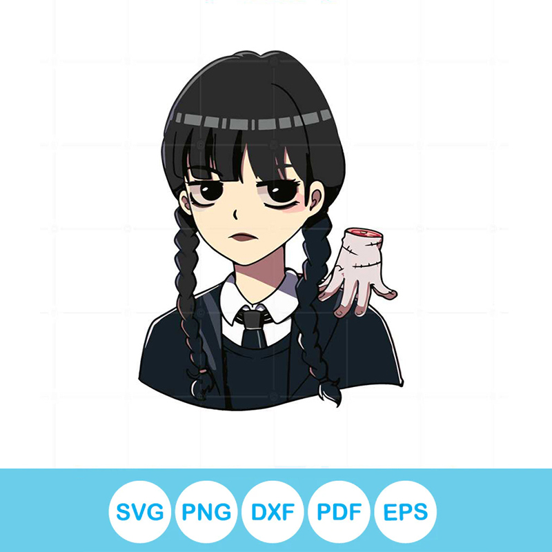 Wednesday Addams And Thing Jenna Ortega Svg Cutting Files - Inspire Uplift