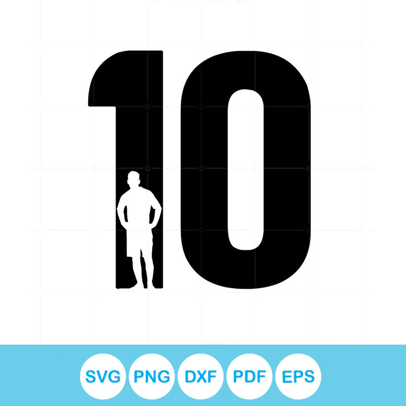 Leo Messi Clothers Number Svg For Cricut Sublimation Files | Inspire Uplift