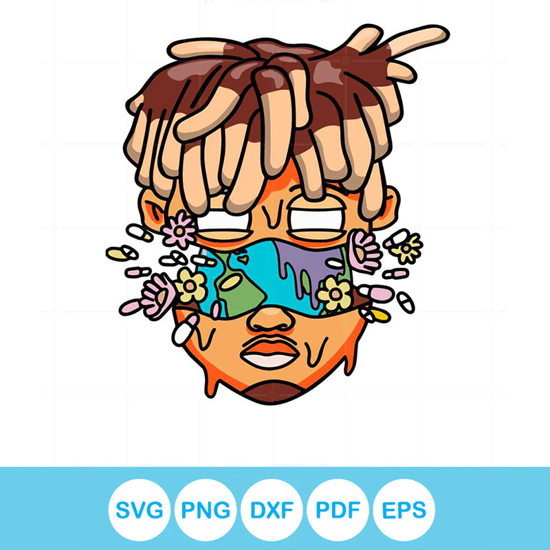 Juice Wrld Flower Head Svg Best Graphic Designs Cutting File | Inspire ...
