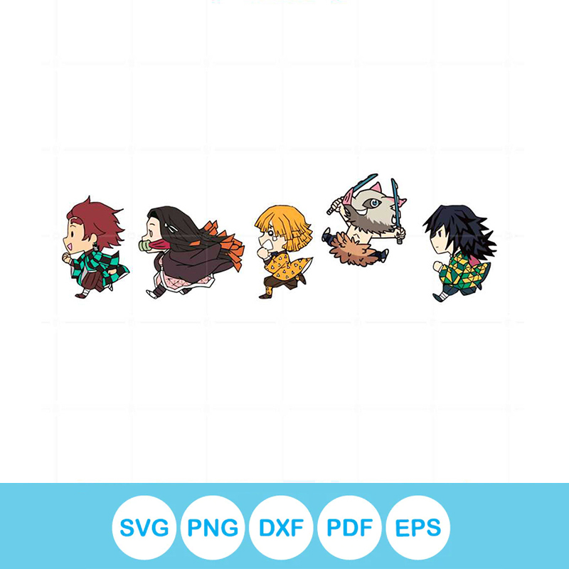 Demon Slayer Running Chibi Svg For Cricut Sublimation Files | Inspire ...