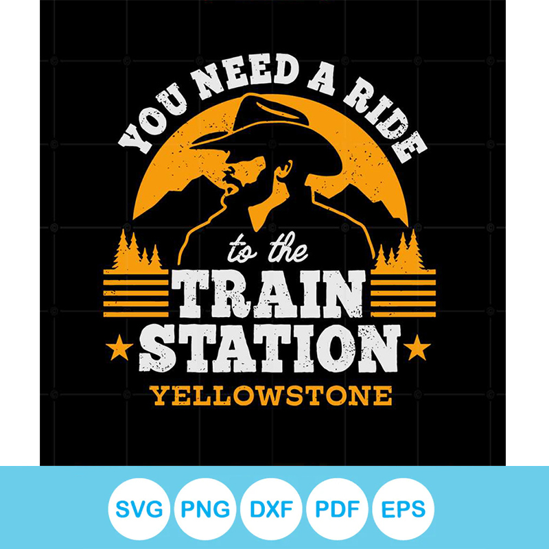Yellowstone Train Station Svg For Cricut Sublimation Files | Inspire Uplift