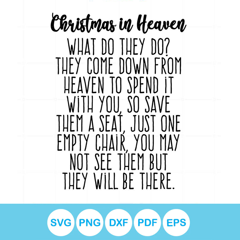 Christmas In Heaven Svg Files For Cricut Sublimation Files | Inspire Uplift