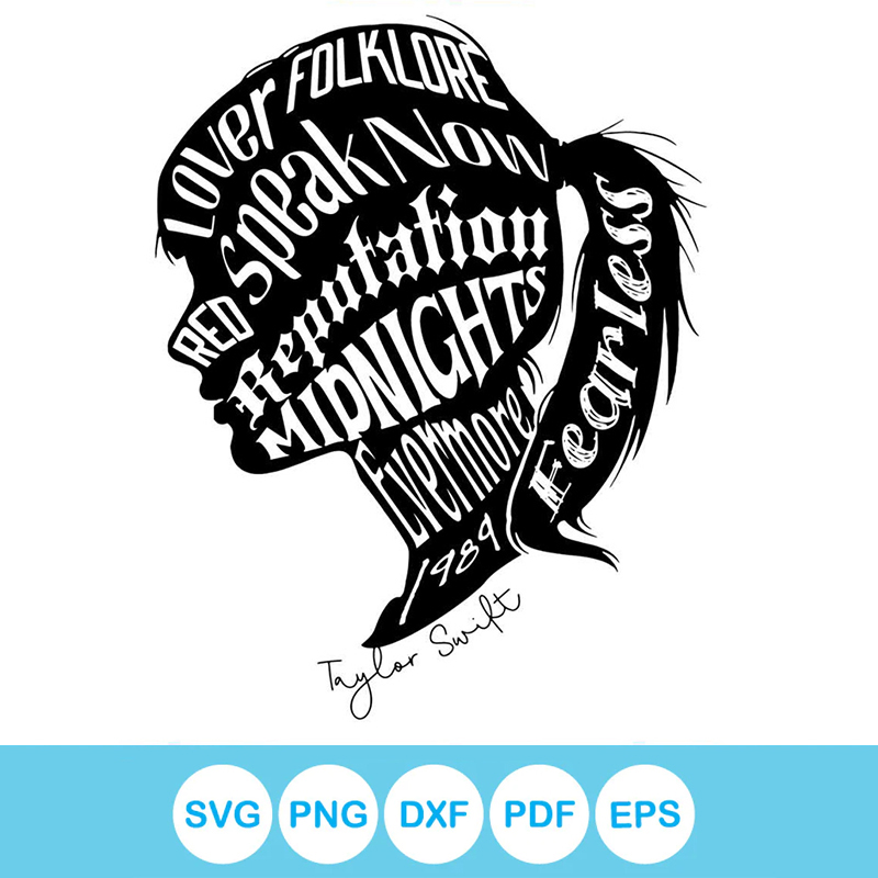 Vintage Taylor Albums List Taylor Version SVG File | Inspire Uplift